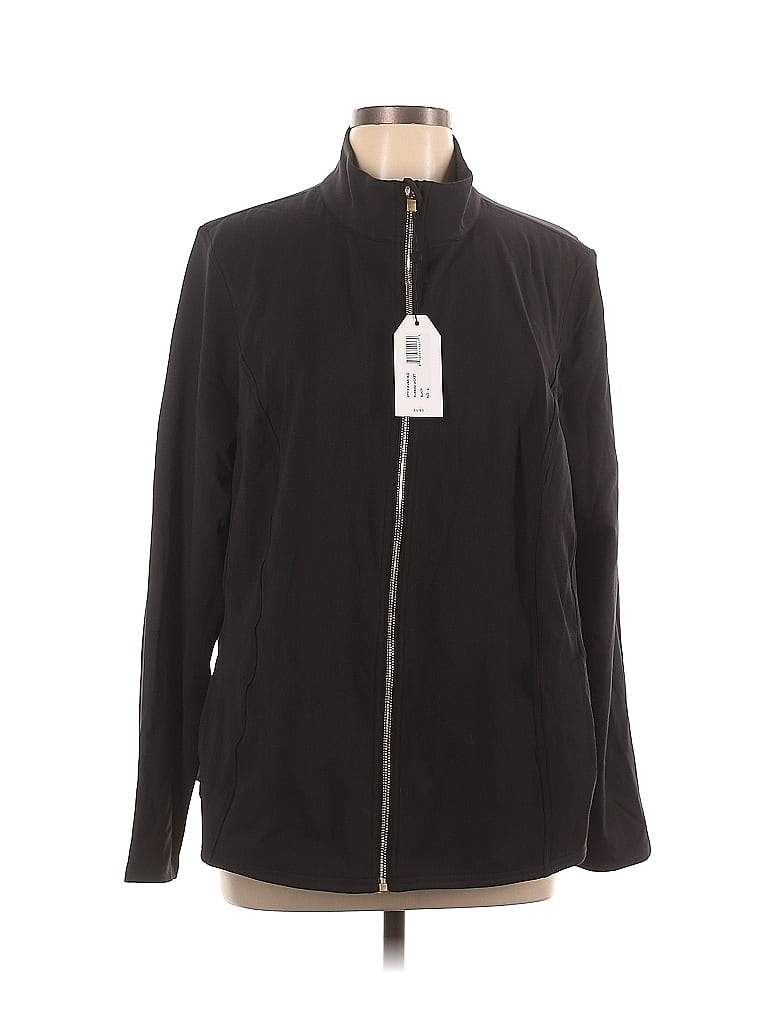 GAME Solid Black Track Jacket Size L - 62% off | ThredUp