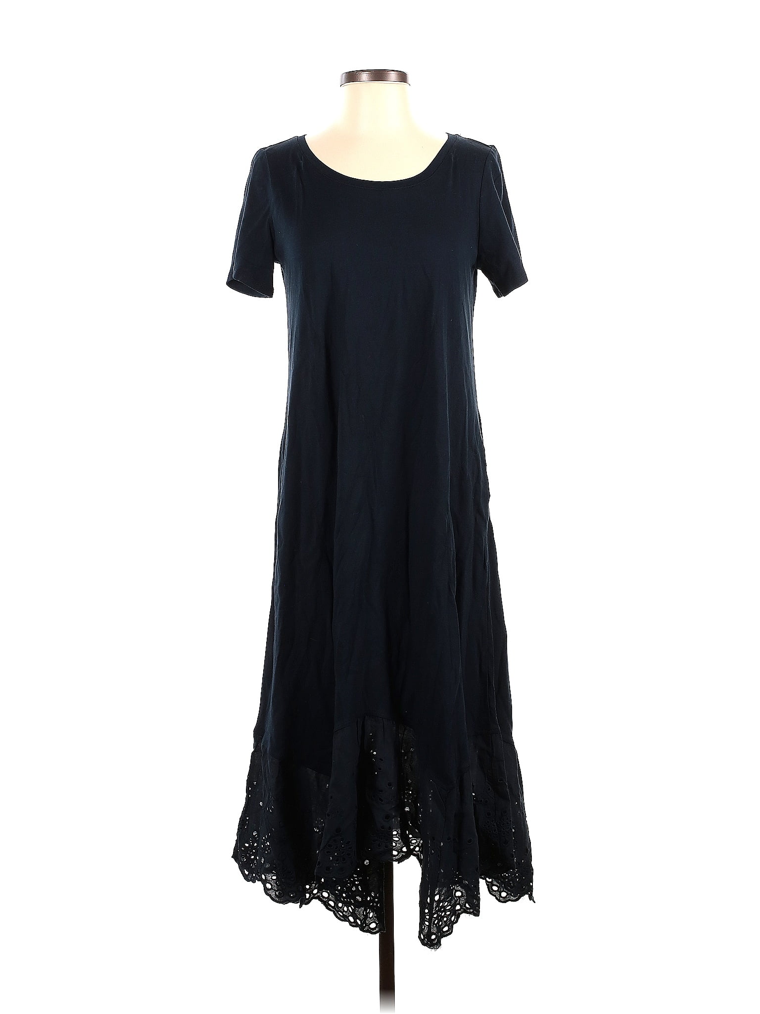 LOGO by Lori Goldstein Solid Black Casual Dress Size XS - 73% off | ThredUp