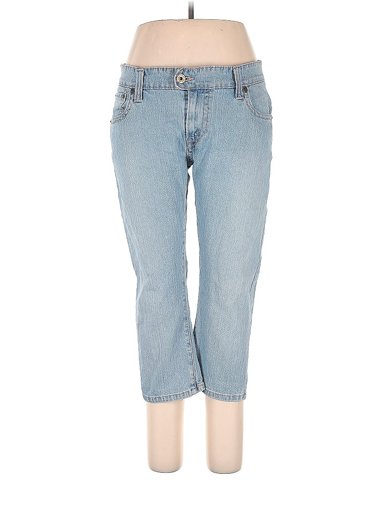 Levi's Marled Tortoise Chevron-herringbone Chevron Blue Jeans Size 14 ...