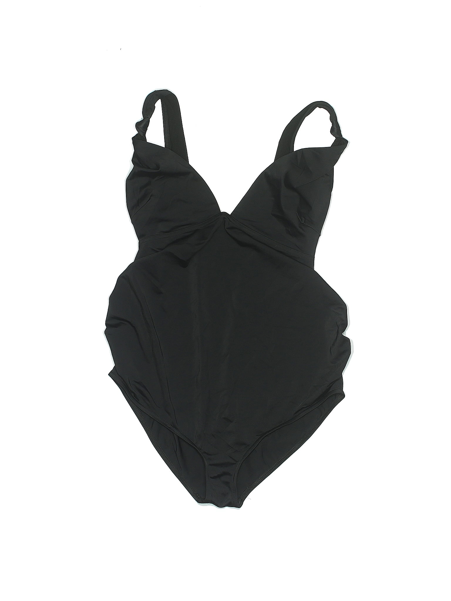 ASOS Solid Black One Piece Swimsuit Size 6 - 58% off | ThredUp