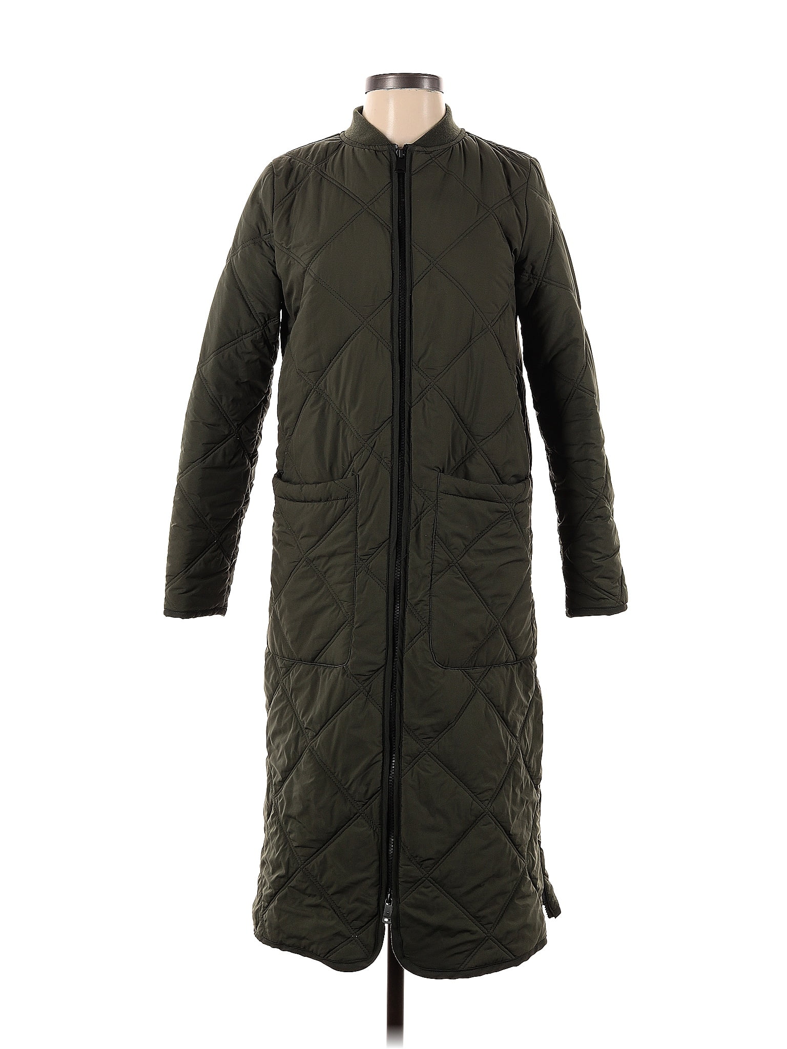 Bernardo 100% Polyester Solid Green Coat Size XS - 69% off | ThredUp