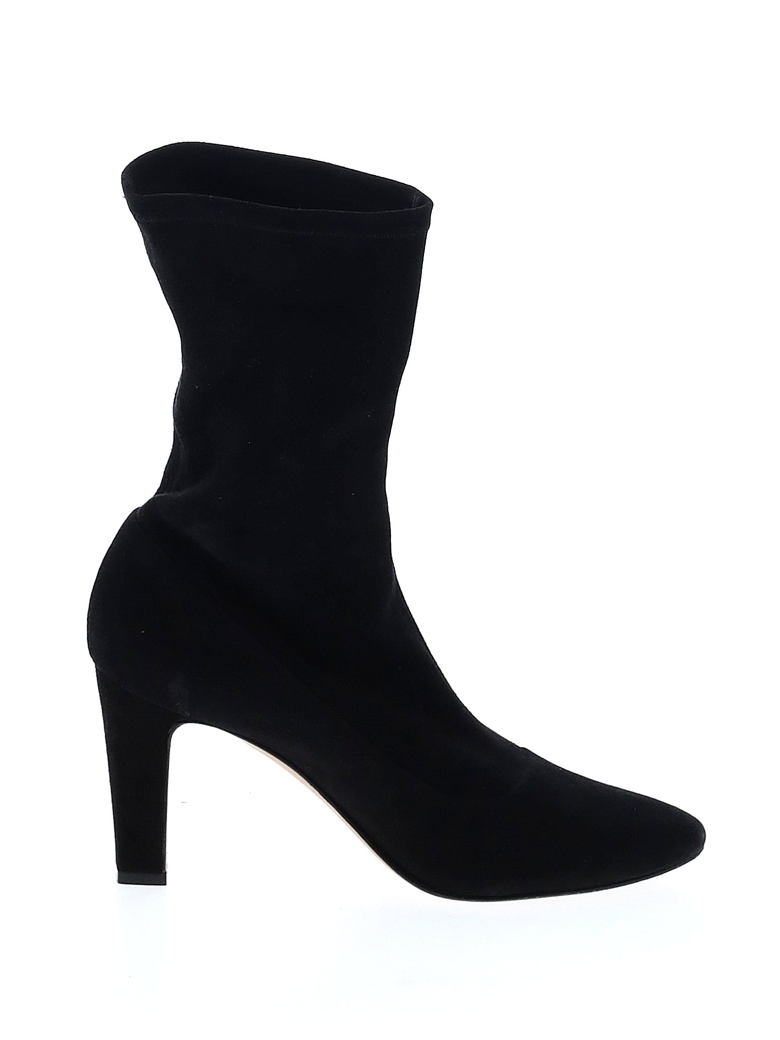 Manolo Blahnik 100% Suede Solid Black Todi Stretch-Velvet 90mm Boot ...