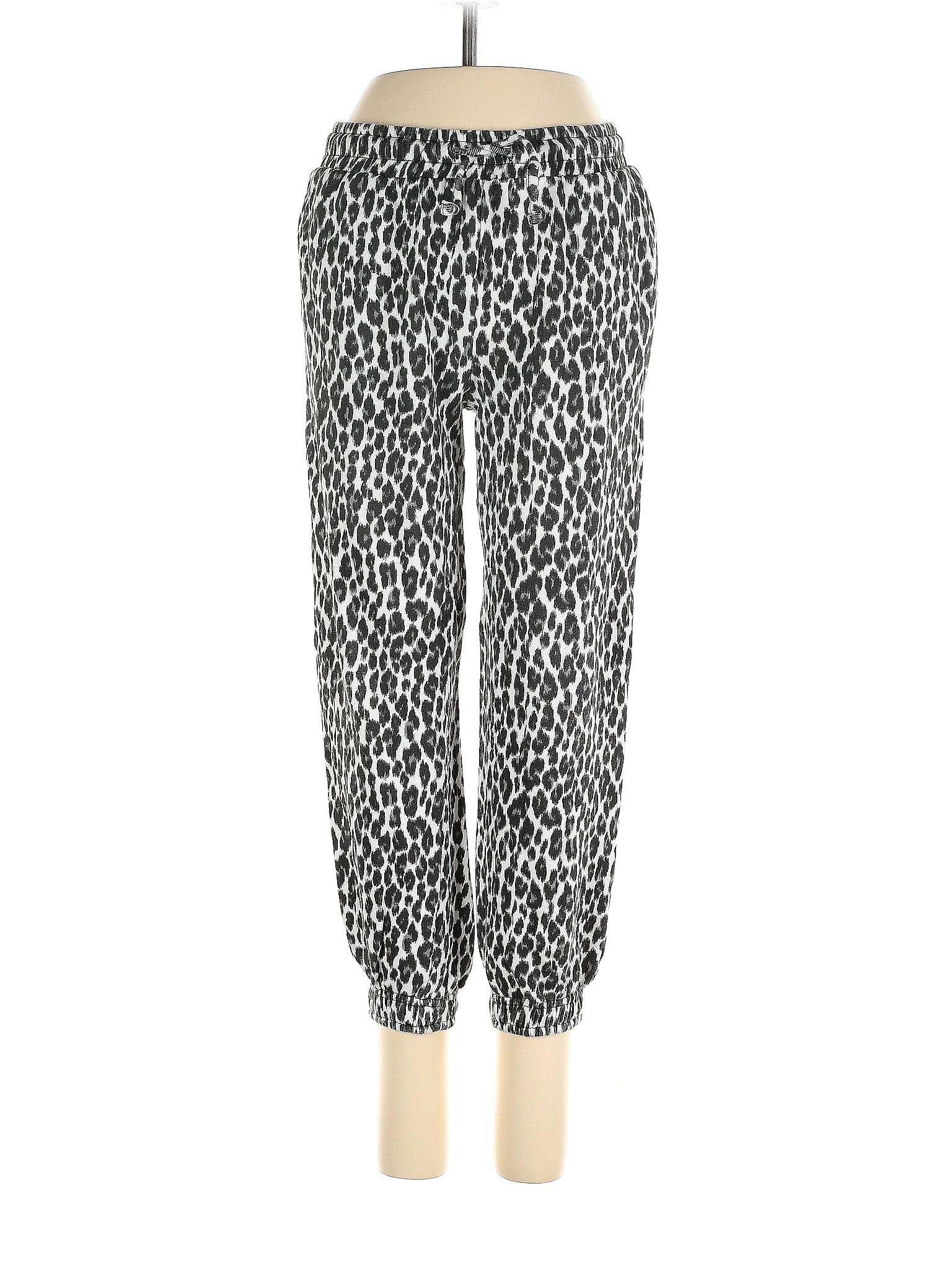 Treasure & Bond 100% Cotton Leopard Print Multi Color Silver Sweatpants ...