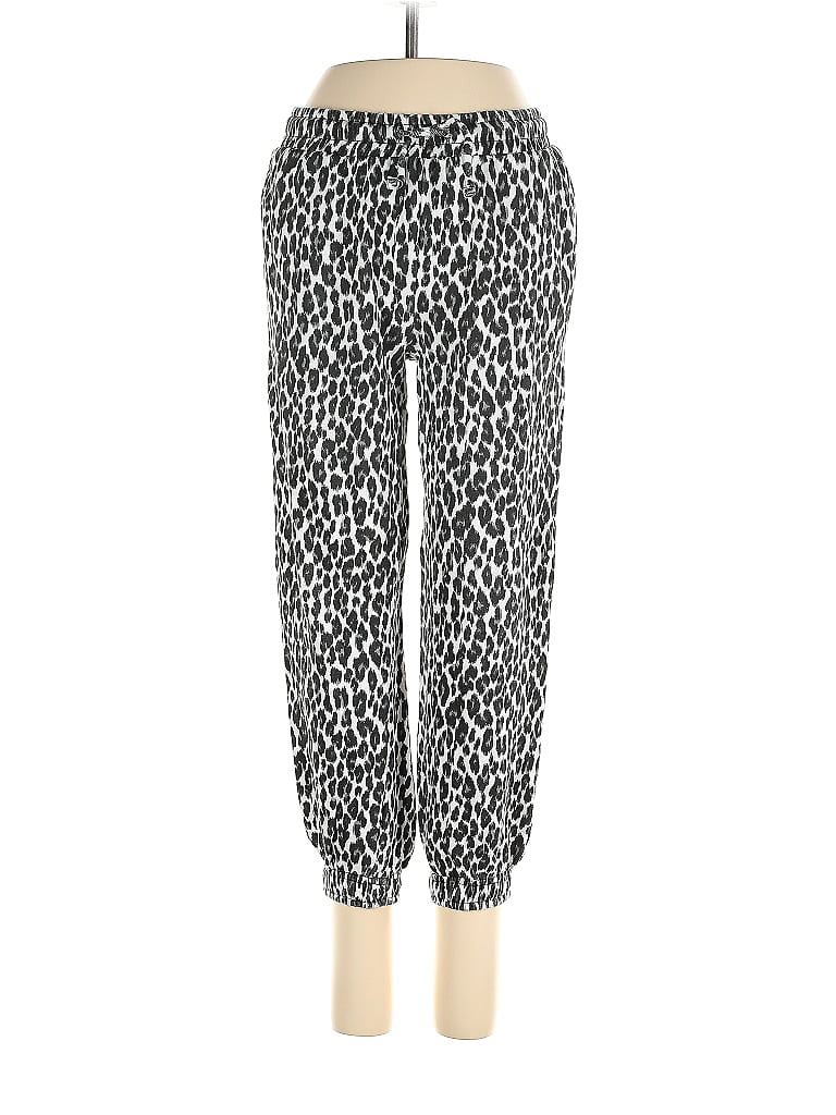 Treasure & Bond 100% Cotton Leopard Print Multi Color Silver Sweatpants ...