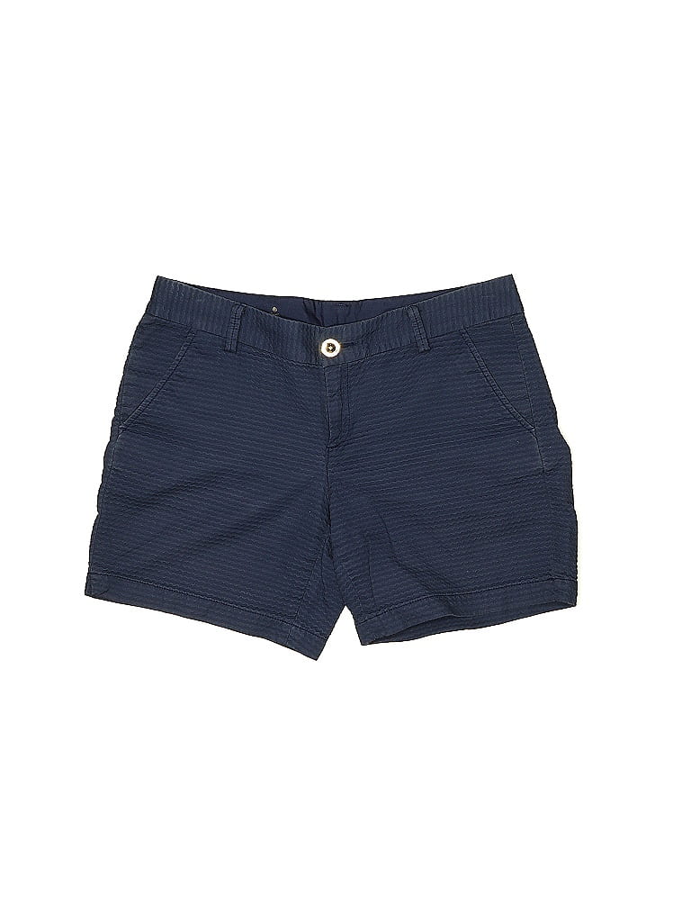 Lilly Pulitzer 100 Cotton Solid Navy Blue Shorts Size 8 68 Off
