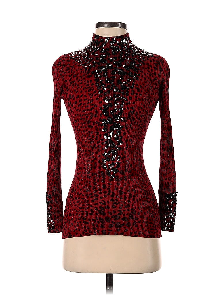 Fontana Red Long Sleeve Blouse Size S - 86% off | ThredUp