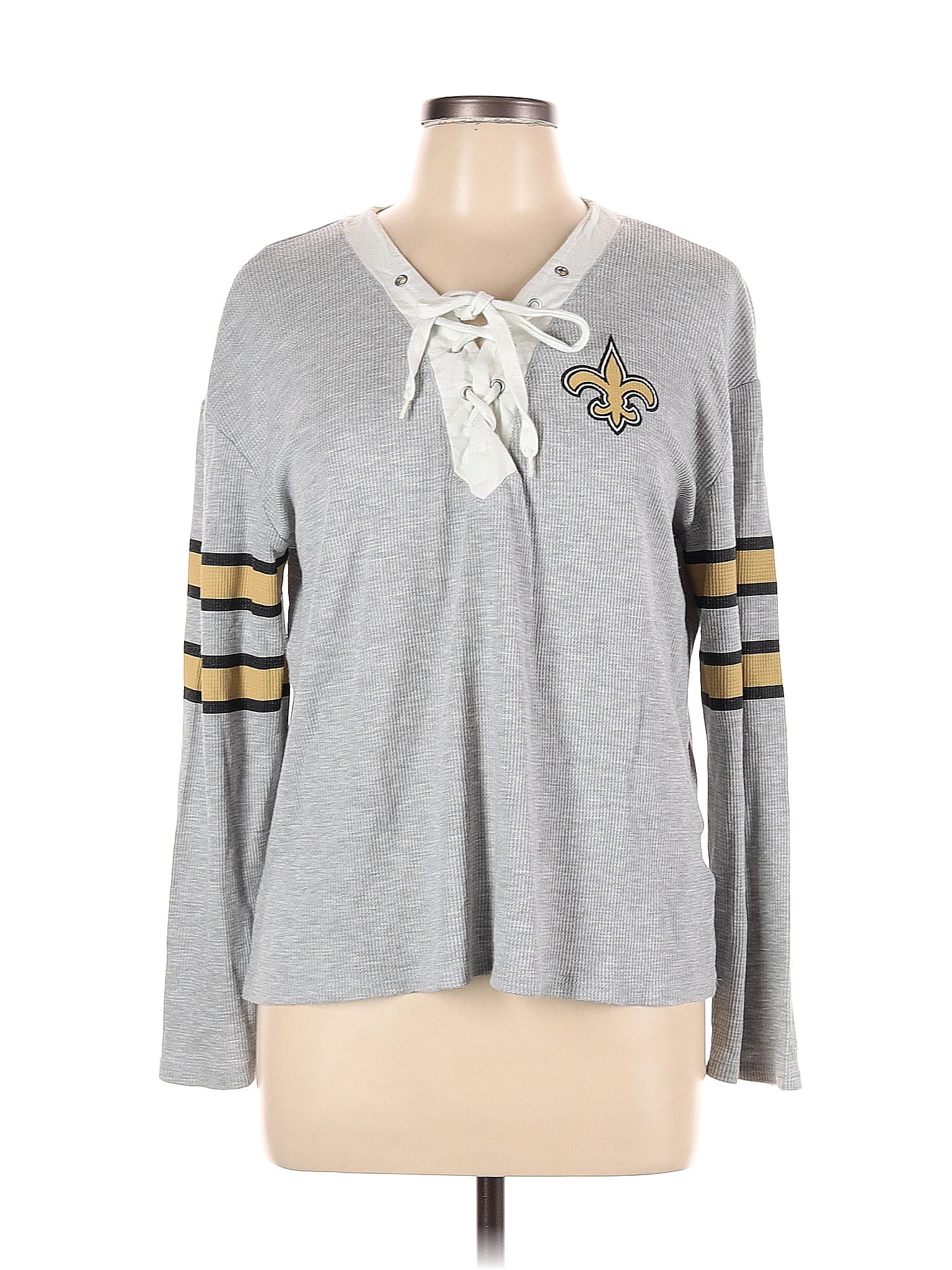 Junk Food Marled Gray Thermal Top Size L - 48% off | ThredUp