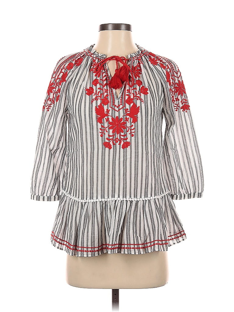 Broome Street Kate Spade New York Gray 3/4 Sleeve Blouse Size XS - 82% ...