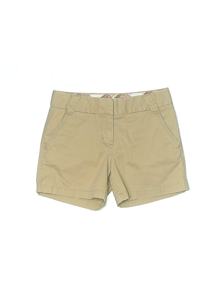 J.Crew Factory Store 100% Cotton Solid Tan Khaki Shorts Size 0 - 74% ...