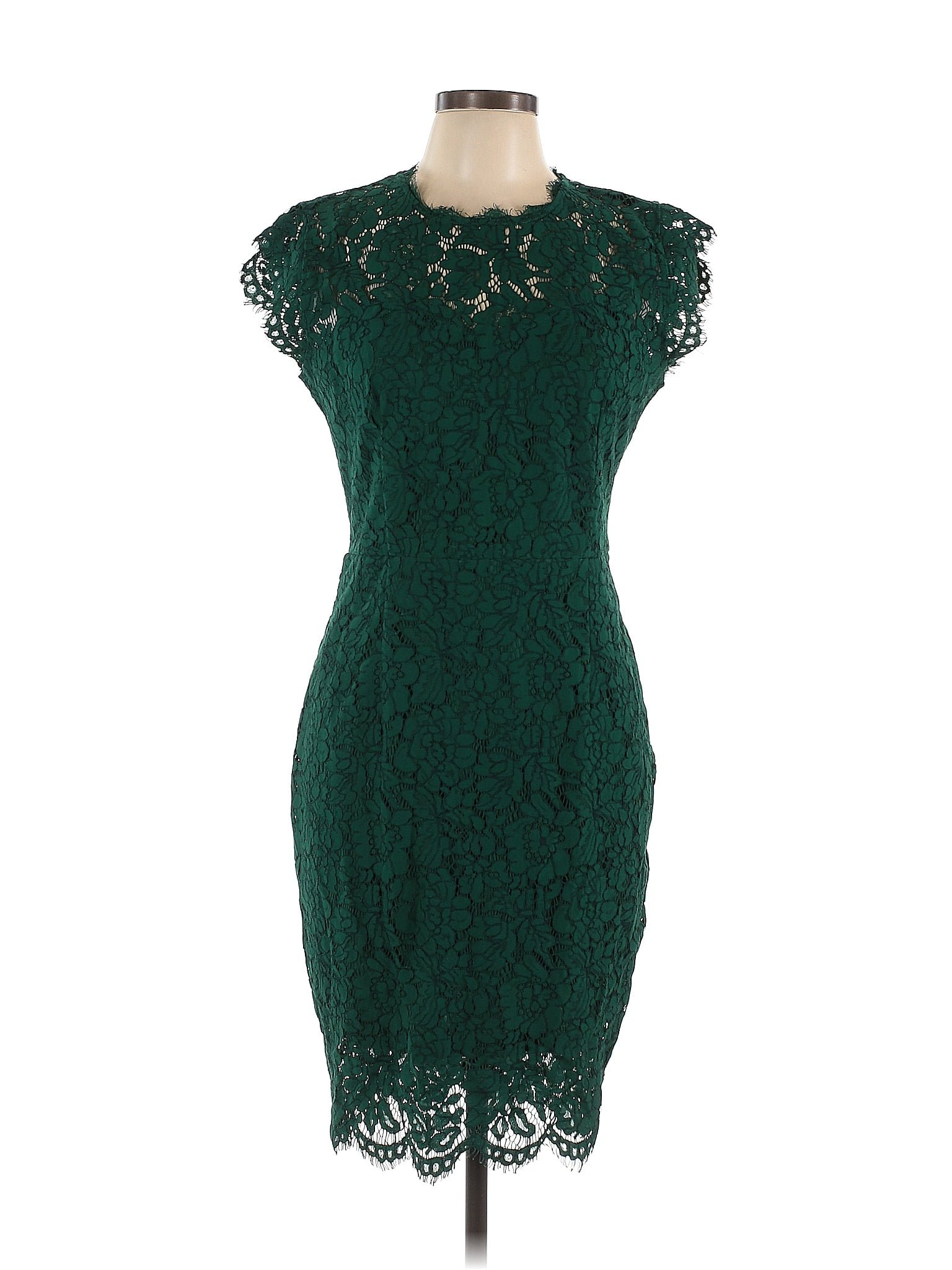 Miusol Solid Green Cocktail Dress Size L - 42% off | ThredUp