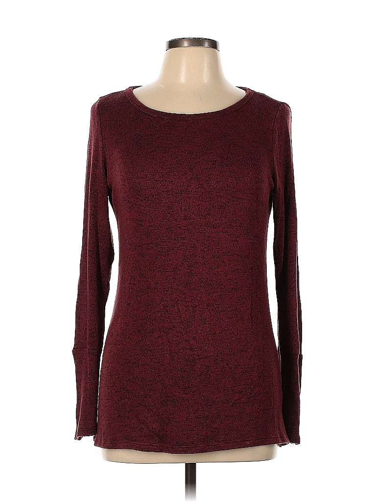 Laila Jayde Color Block Burgundy Sweatshirt Size L - 75% off | ThredUp