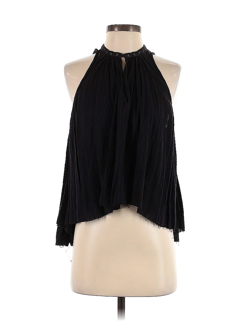 Étoile Isabel Marant 100% Cotton Solid Black Sleeveless Blouse Size 34 ...