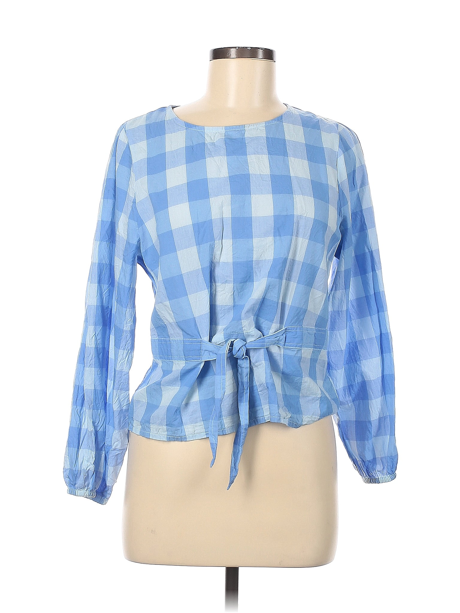 J.Crew Blue Long Sleeve Blouse Size M - 80% off | ThredUp