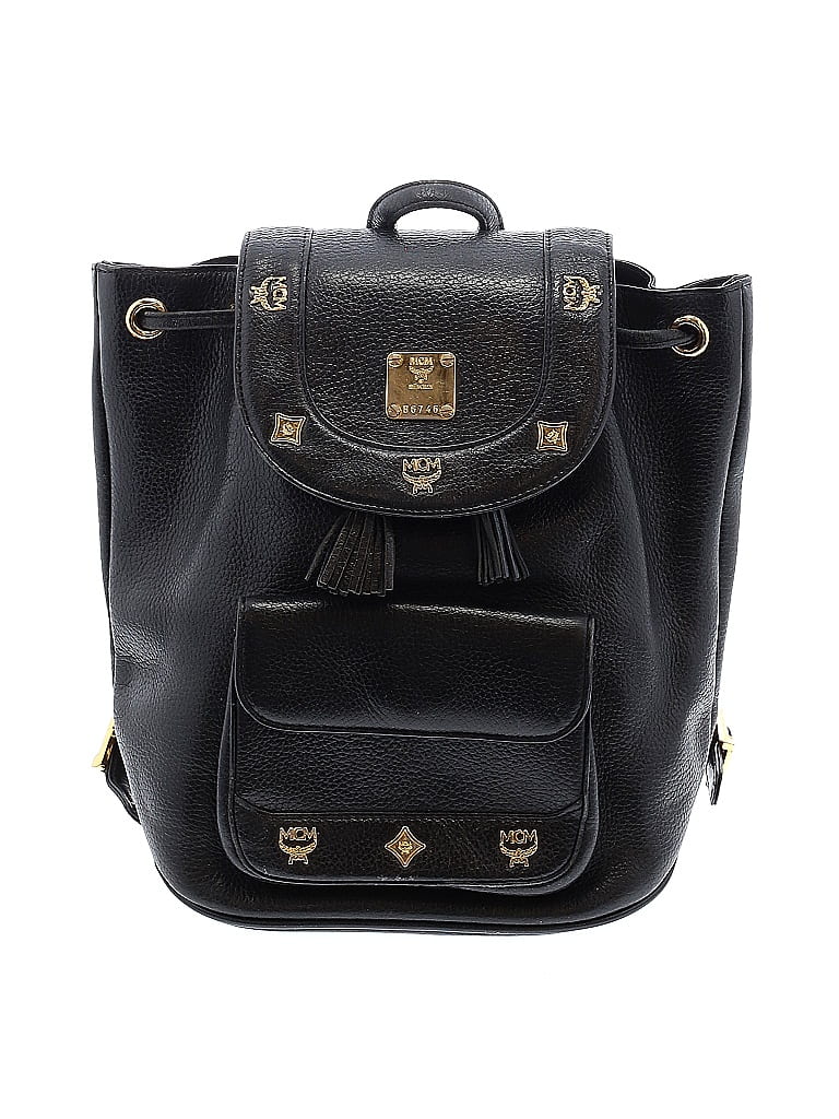MCM 100% Leather Black Vintage Leather Backpack One Size - 35% off ...
