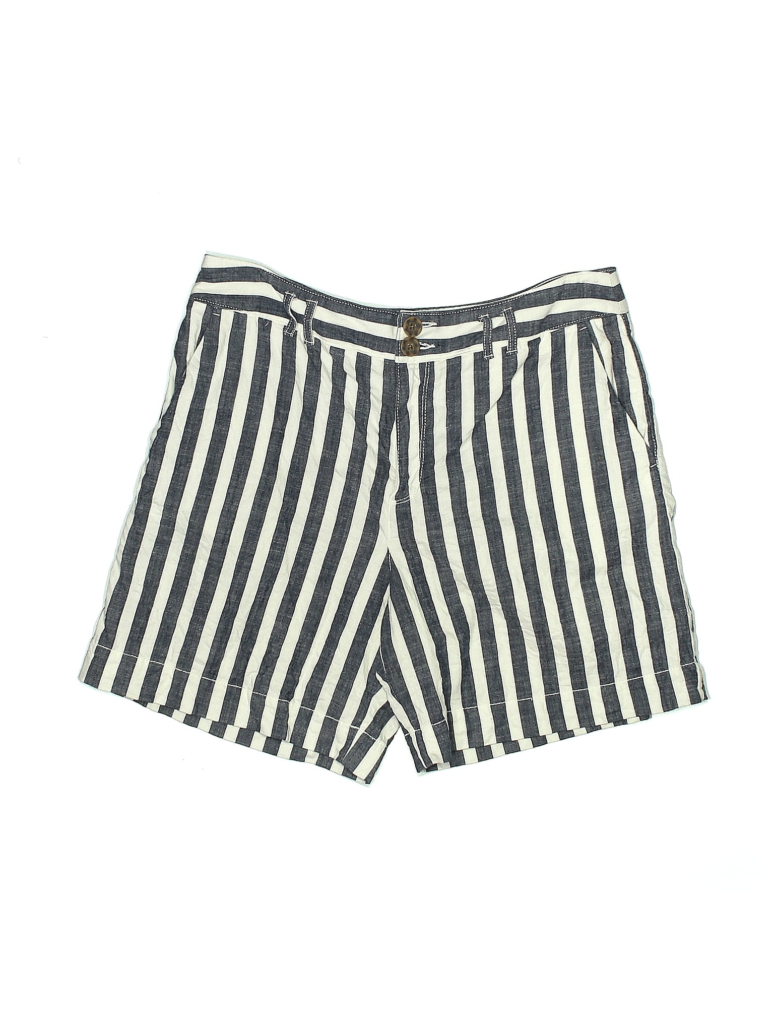 Sanctuary 100% Cotton Stripes Ivory Shorts 32 Waist - 72% off | ThredUp