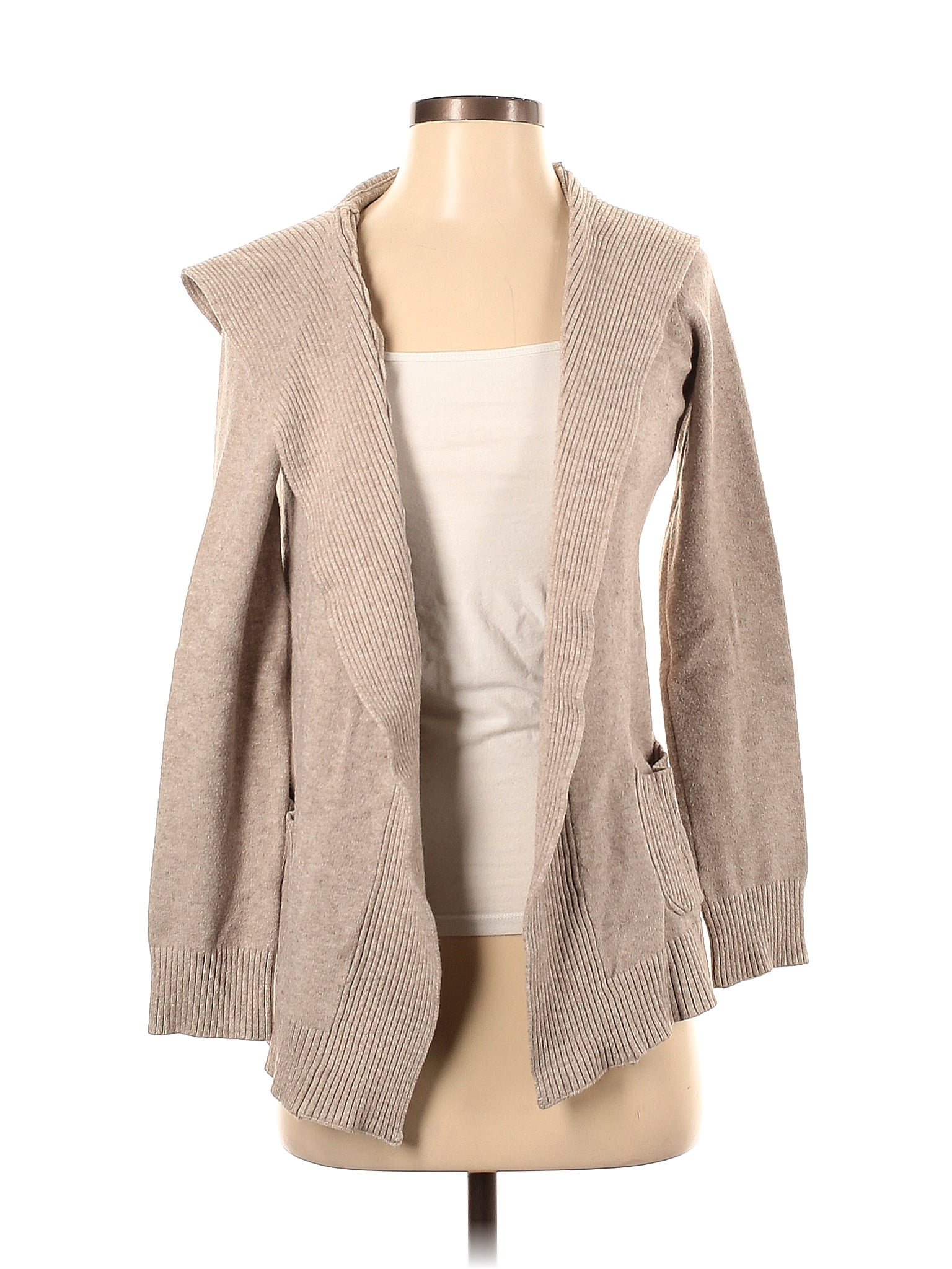 Evolution by Cyrus Color Block Solid Tan Cardigan Size S - 77% off ...
