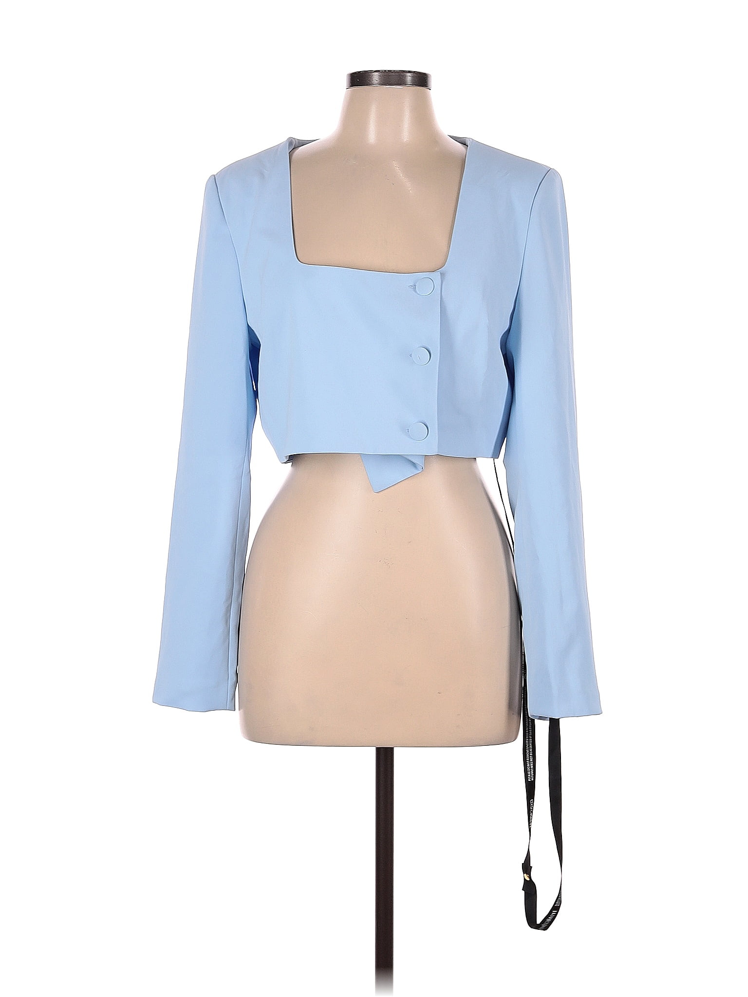 Extro&Vert 100% Polyester Solid Blue Blazer Size 10 (UK) - 73% off ...