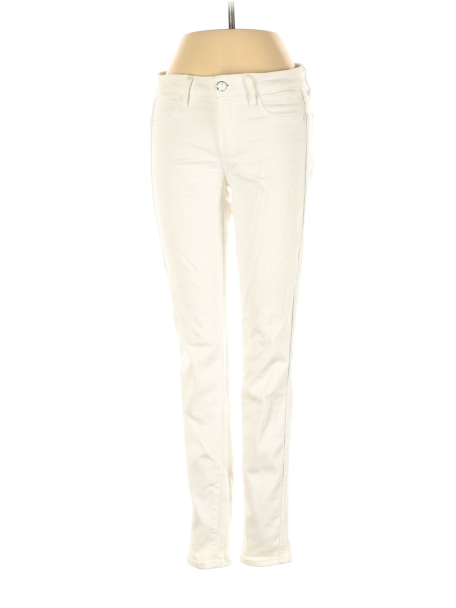 Paige Solid Ivory Jeans 27 Waist - 79% off | ThredUp