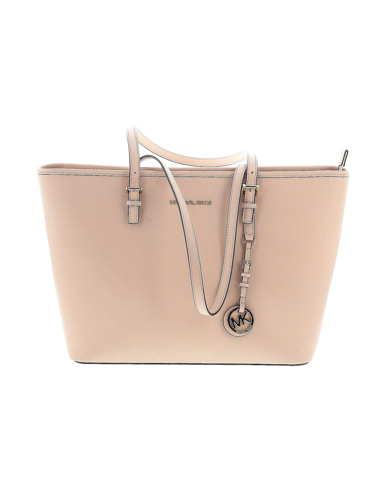 Michael Michael Kors Solid Tan Ivory Leather Tote One Size 72 Off
