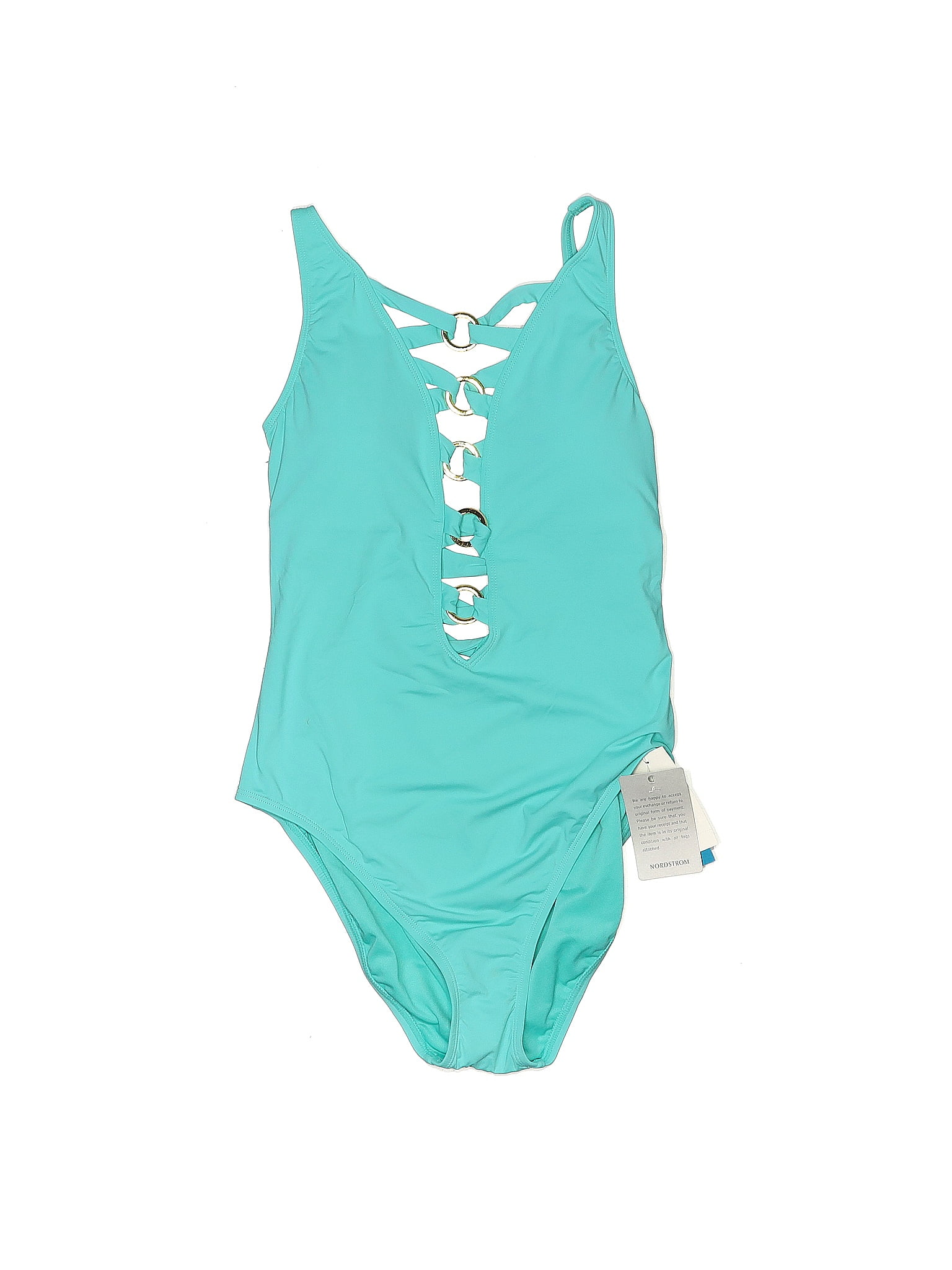 Bleu Rod Beattie Solid Jacquard Hearts Stars Graphic Teal One Piece ...