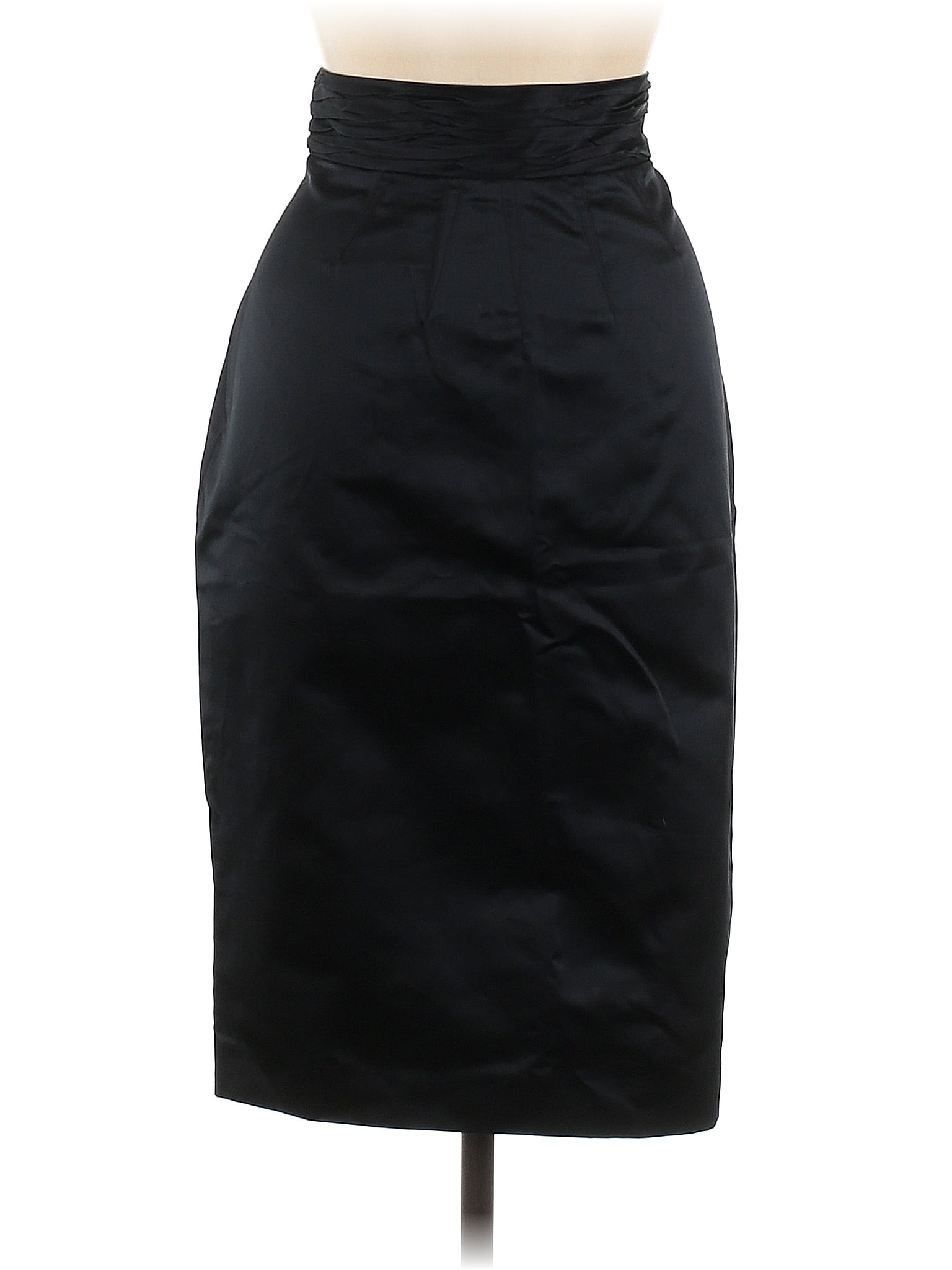 Prada 100% Silk Solid Black Silk Skirt Size 42 (IT) - 69% off | ThredUp