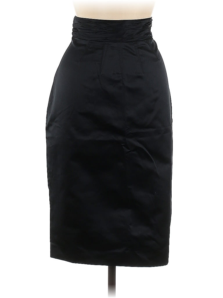 Prada 100% Silk Solid Black Silk Skirt Size 42 (IT) - 69% off | ThredUp