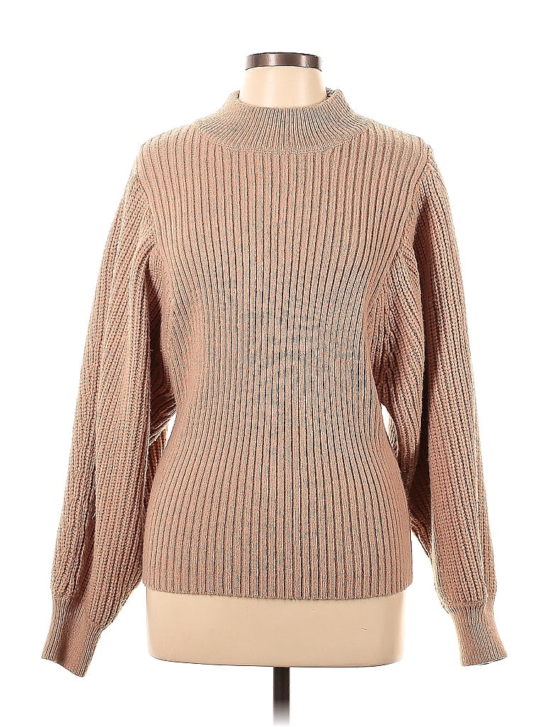 Lulus Color Block Solid Tan Pullover Sweater Size L - 70% off | ThredUp