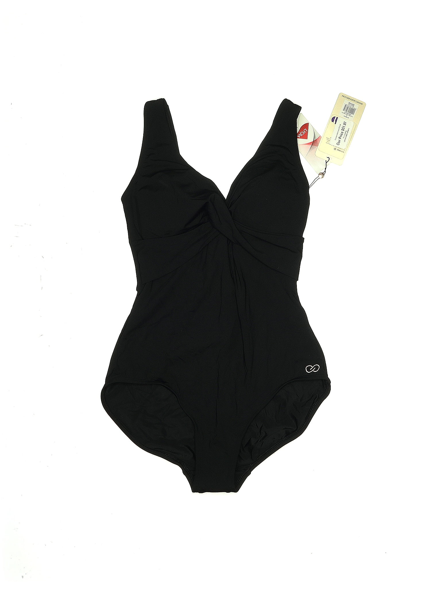 Calia by Carrie Underwood Solid Black One Piece Swimsuit Size 6 - 60% ...