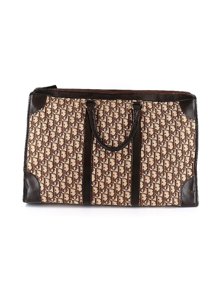 Christian Dior Brown Vintage Oblique Trotter Weekender One Size - 63% ...