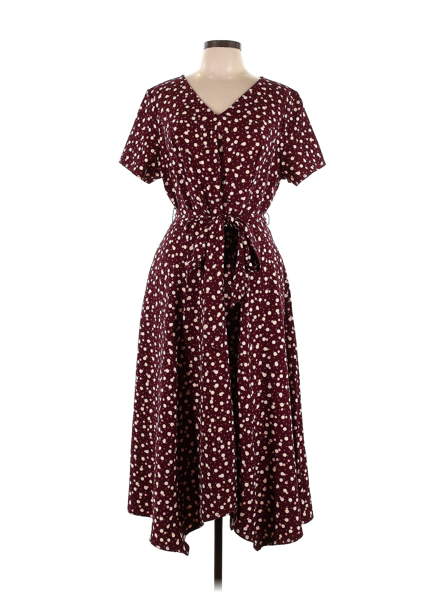 Lane Bryant Maroon Burgundy Casual Dress Size 12 (Plus) - 63% off | ThredUp