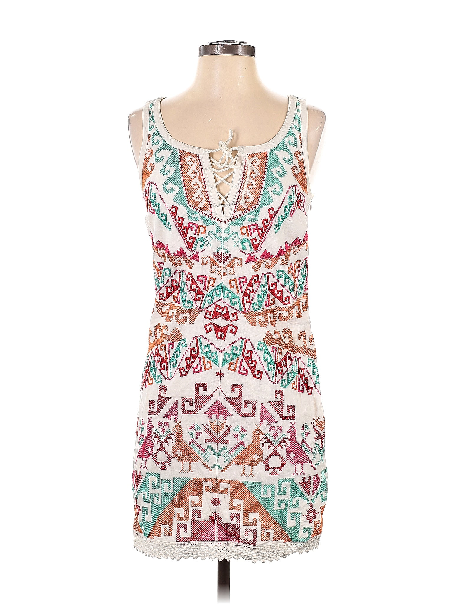 Free People Multi Color White Casual Dress Size 4 - 66% off | ThredUp