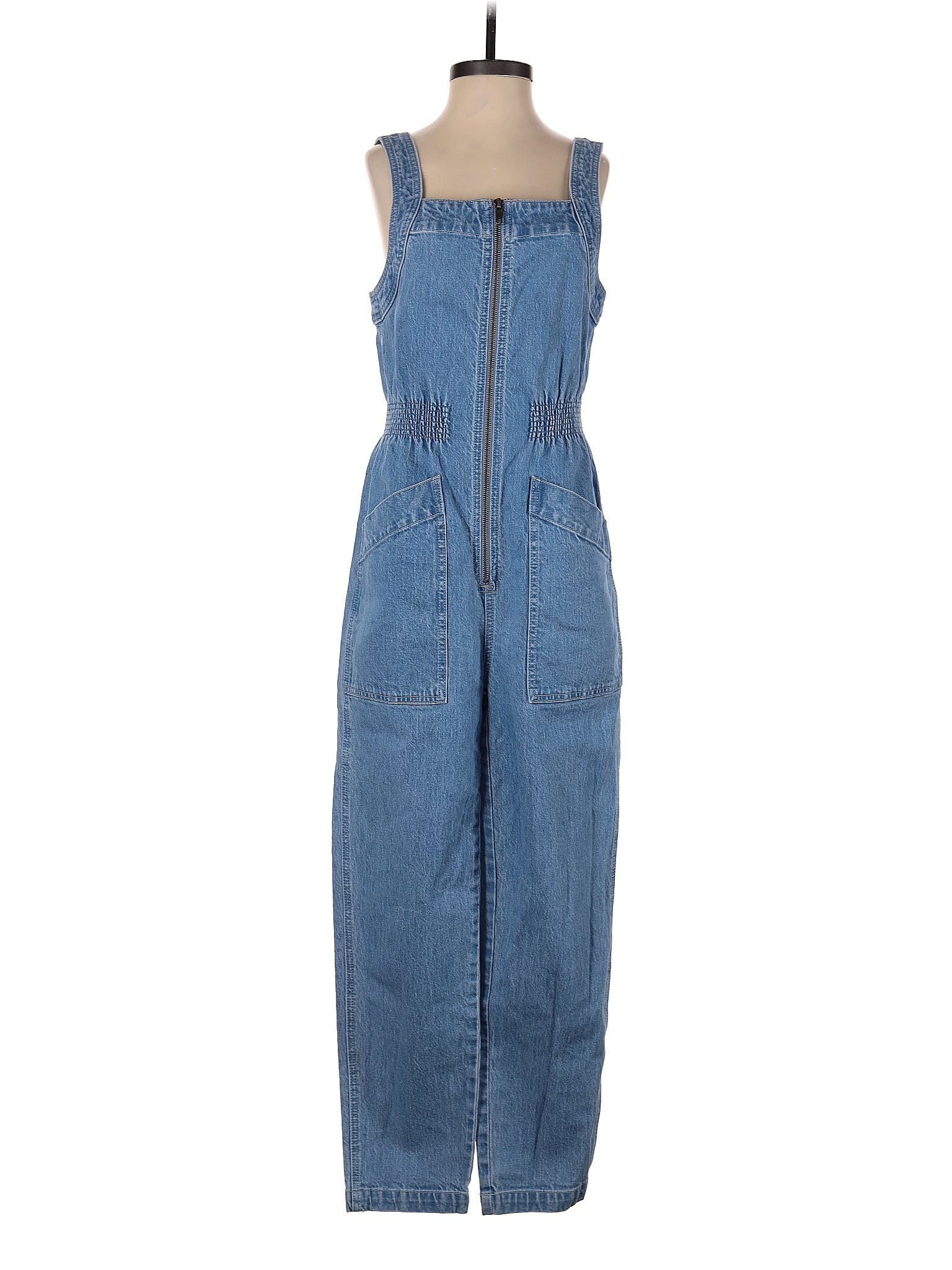 Madewell Solid Blue Overalls Size XS - 59% off | ThredUp