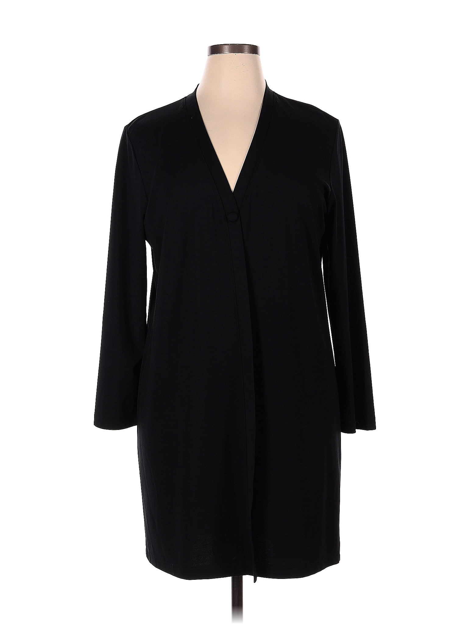 Liz Claiborne Solid Black Kimono Size XL - 64% off | ThredUp