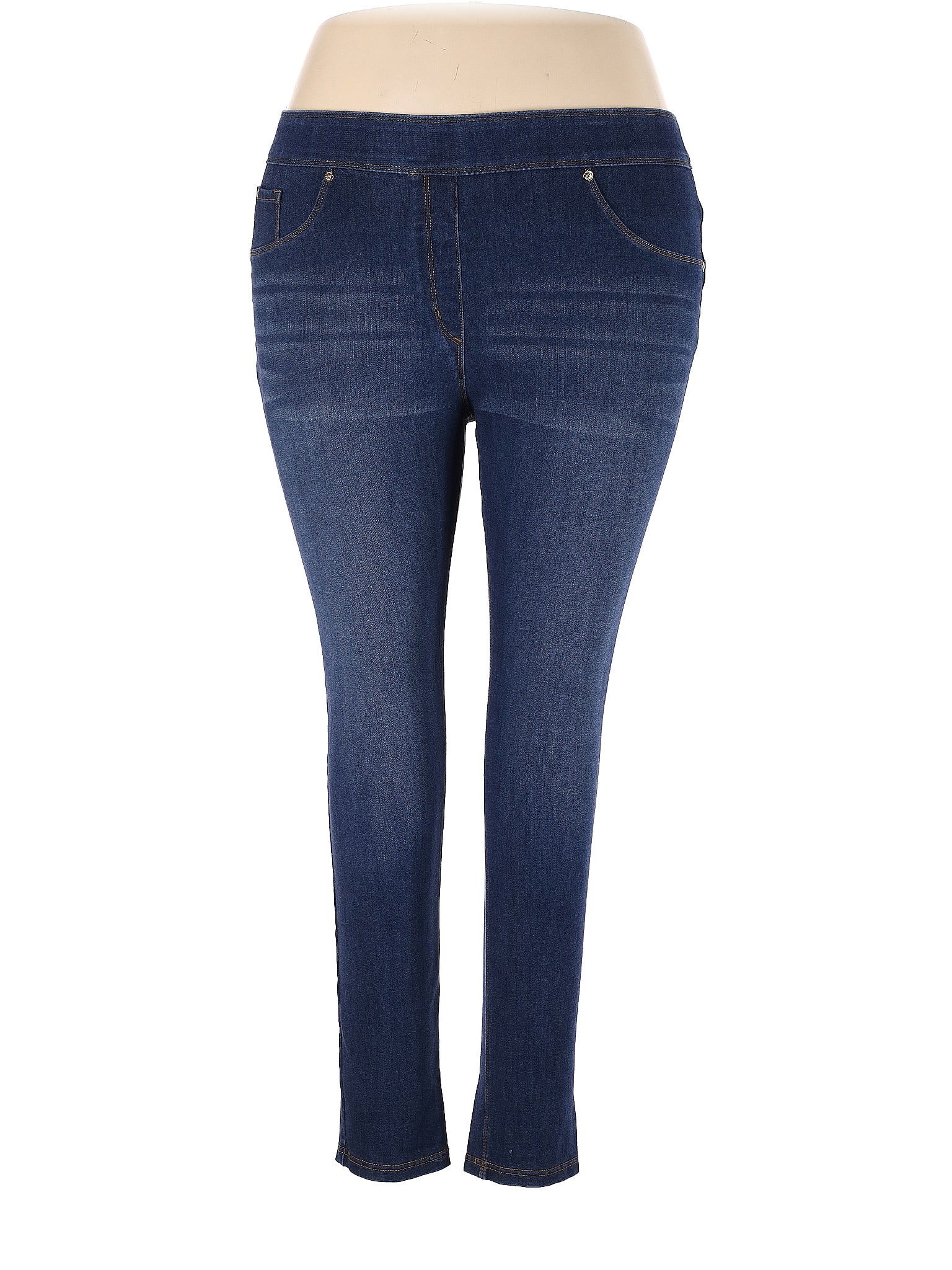 Nygard Solid Blue Jeggings Size 2X (Plus) - 50% off | ThredUp