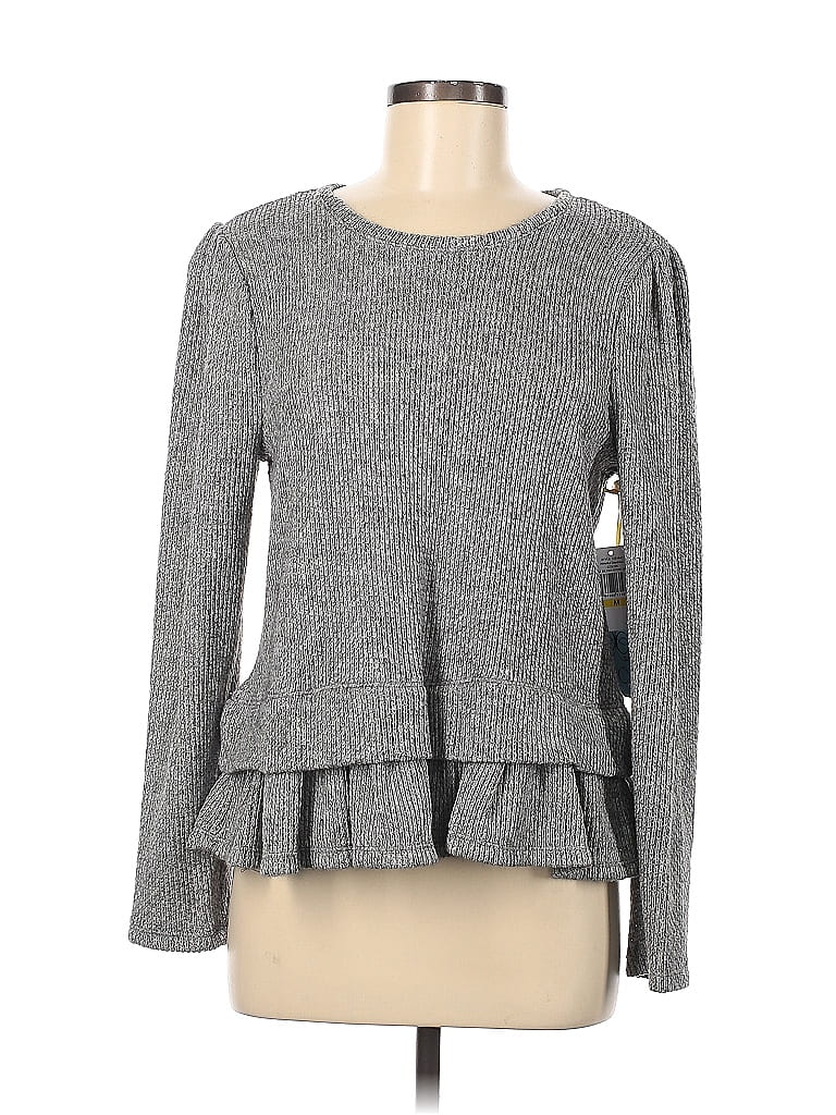 CeCe Color Block Gray Pullover Sweater Size M - 74% off | ThredUp