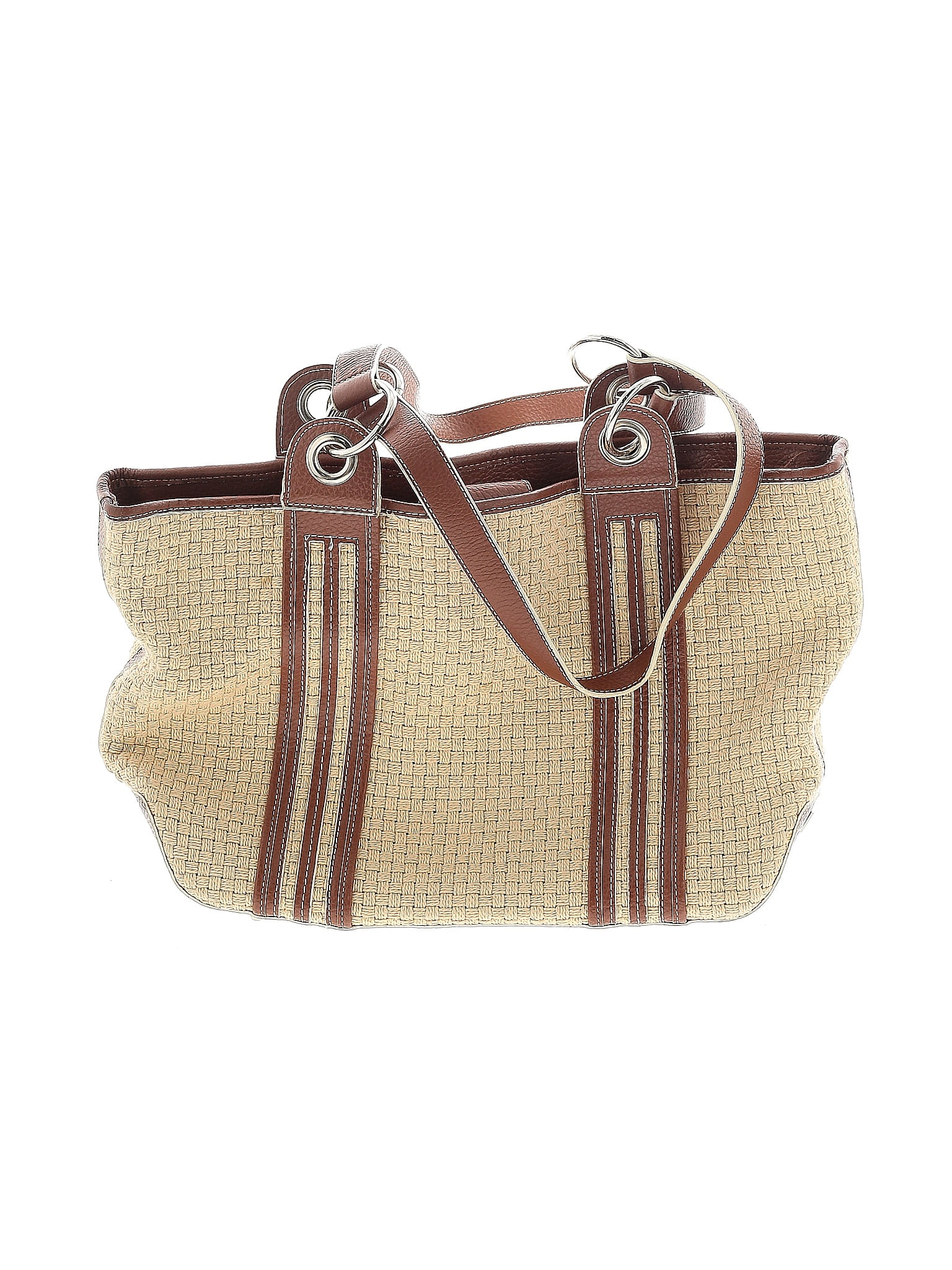 MAXX New York Marled Tweed Stripes Tan Tote One Size - 71% off | ThredUp
