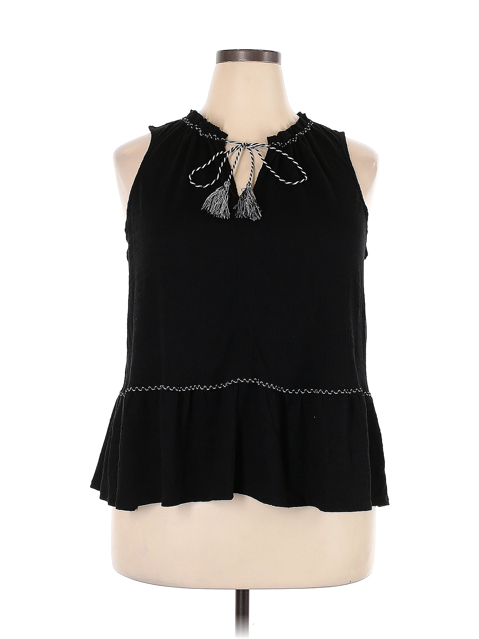 Max Studio Black Short Sleeve Blouse Size 2X (Plus) - 65% off | ThredUp