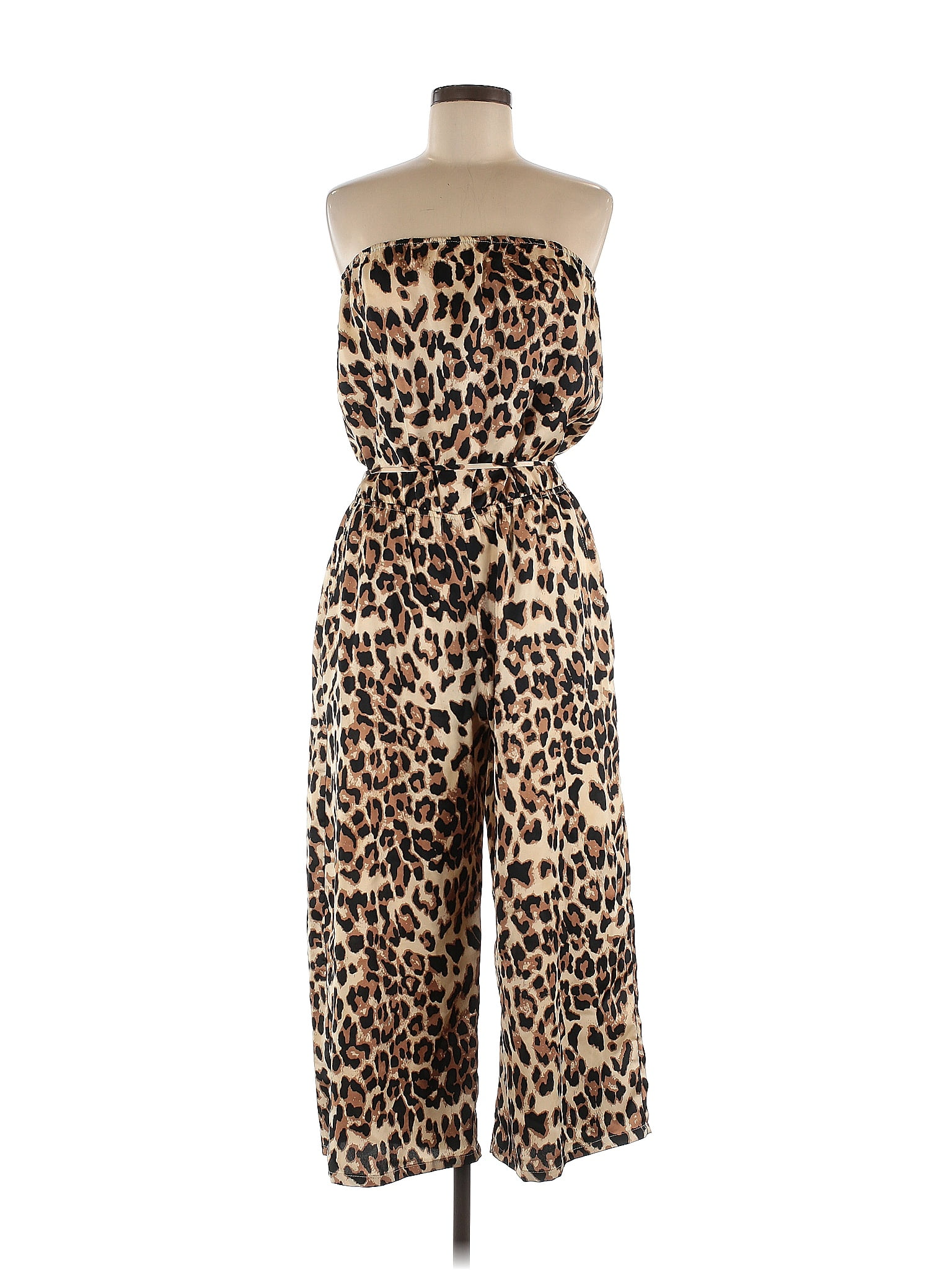 AaKaa Leopard Print Multi Color Brown Jumpsuit Size M - 45% off | ThredUp