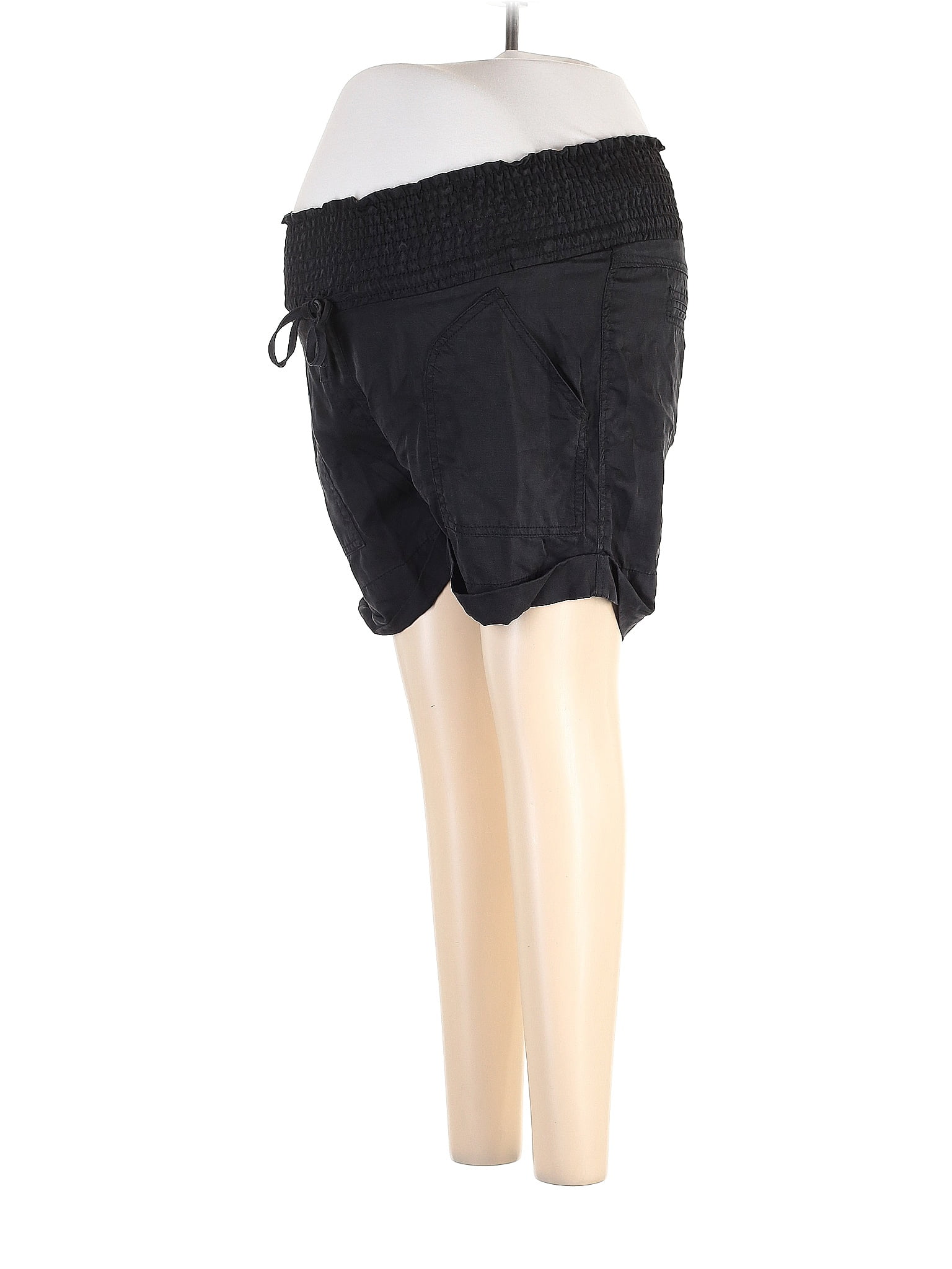 Angel Maternity Solid Black Shorts Size S (Maternity) - 62% off | ThredUp