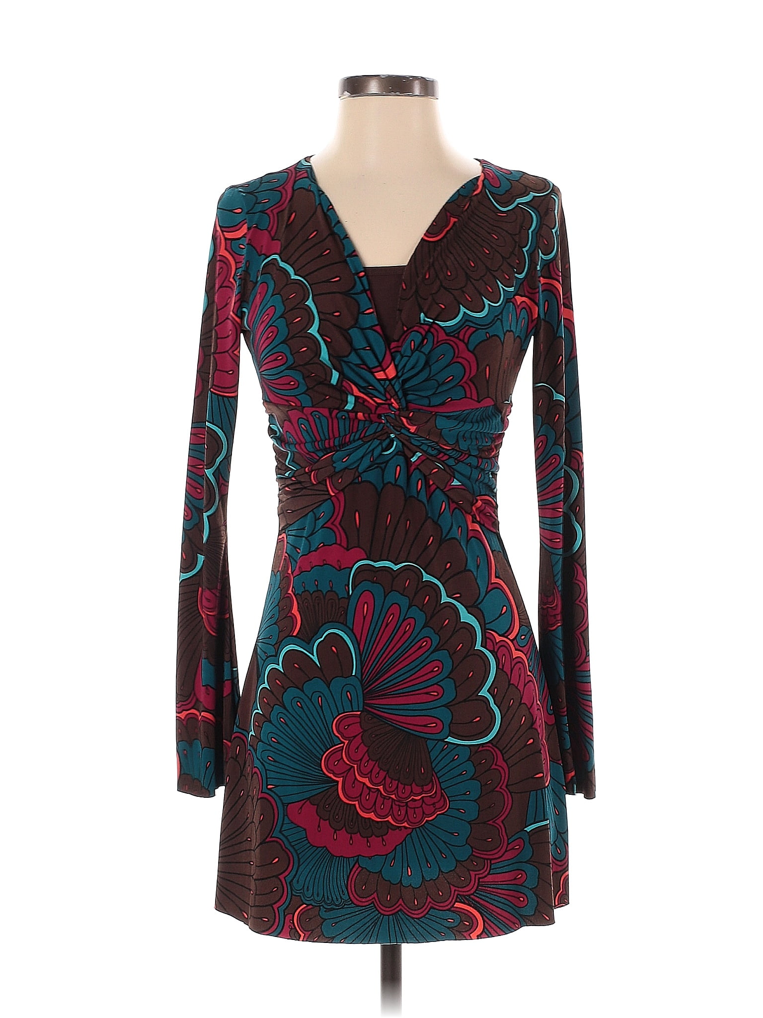 Bisou Bisou Floral Multi Color Teal Casual Dress Size XS - 69% off ...