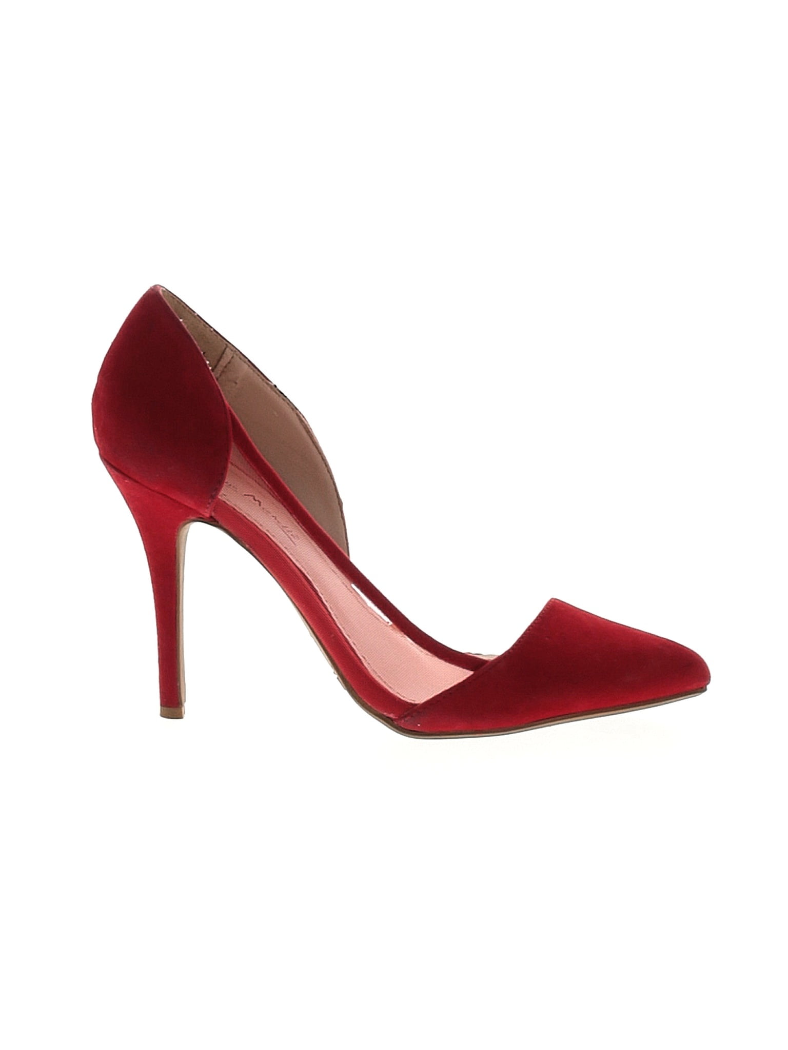 Anne Michelle Solid Maroon Red Heels Size 7 1/2 - 63% off | ThredUp