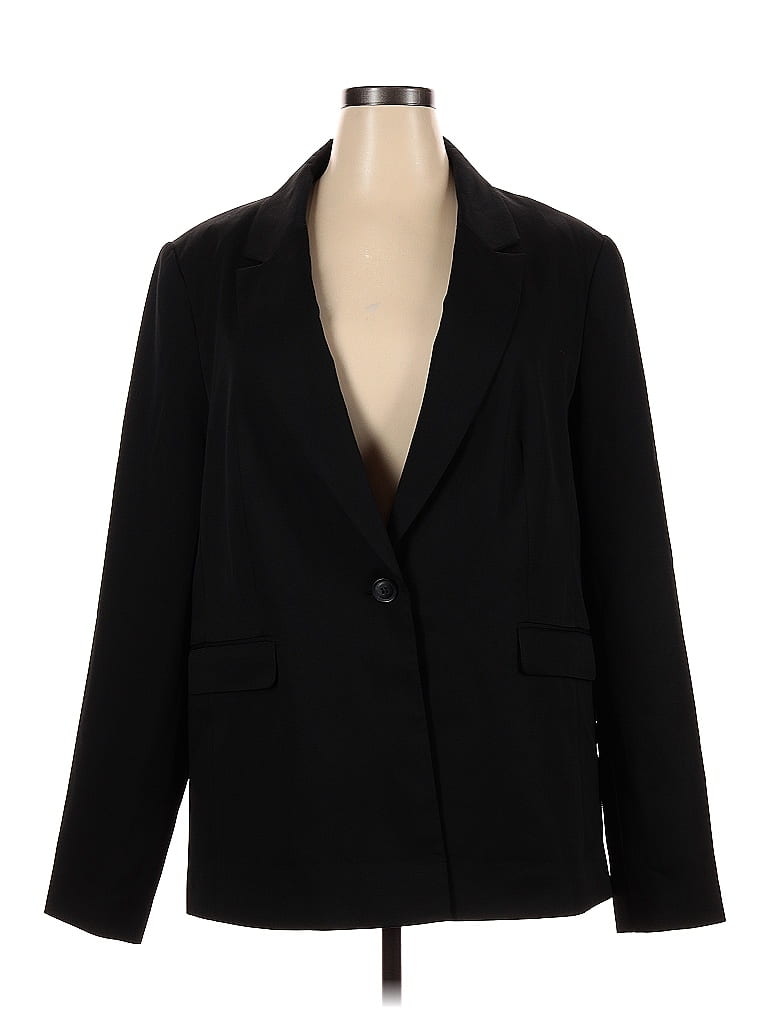 Assorted Brands Solid Black Jacket Size 18 - 20 (Plus) - 53% off | ThredUp