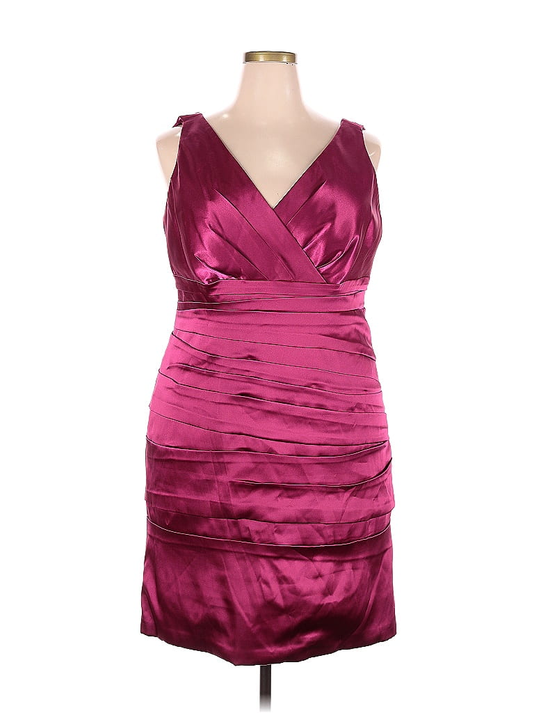 JS Collection Burgundy Cocktail Dress Size 18 (Plus) - 76% off | ThredUp