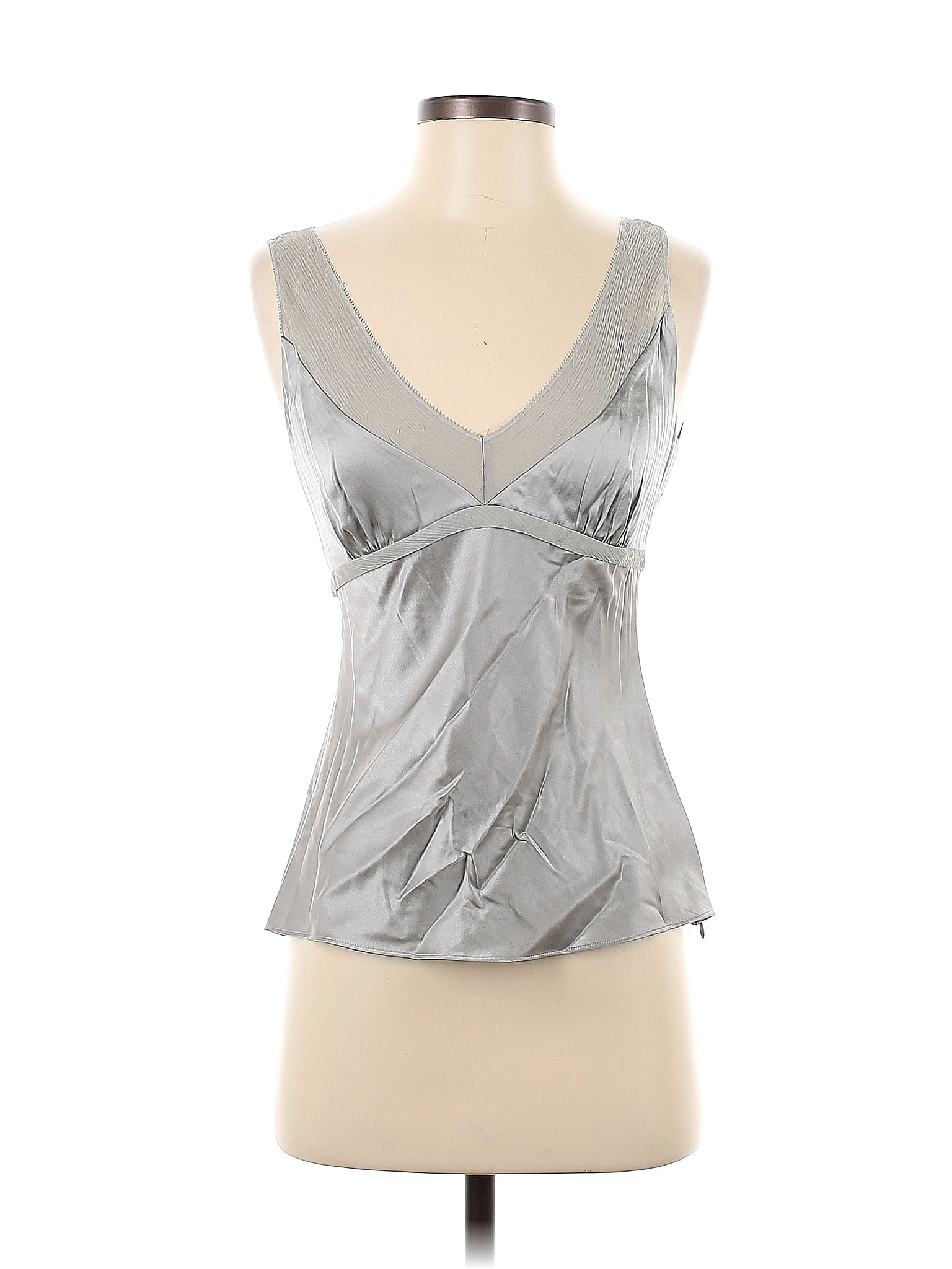 Express Design Studio Metallic Silver Sleeveless Blouse Size XS - 40% ...