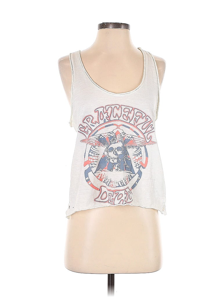 Junk Food Graphic Solid White Tank Top Size S - 36% off | ThredUp