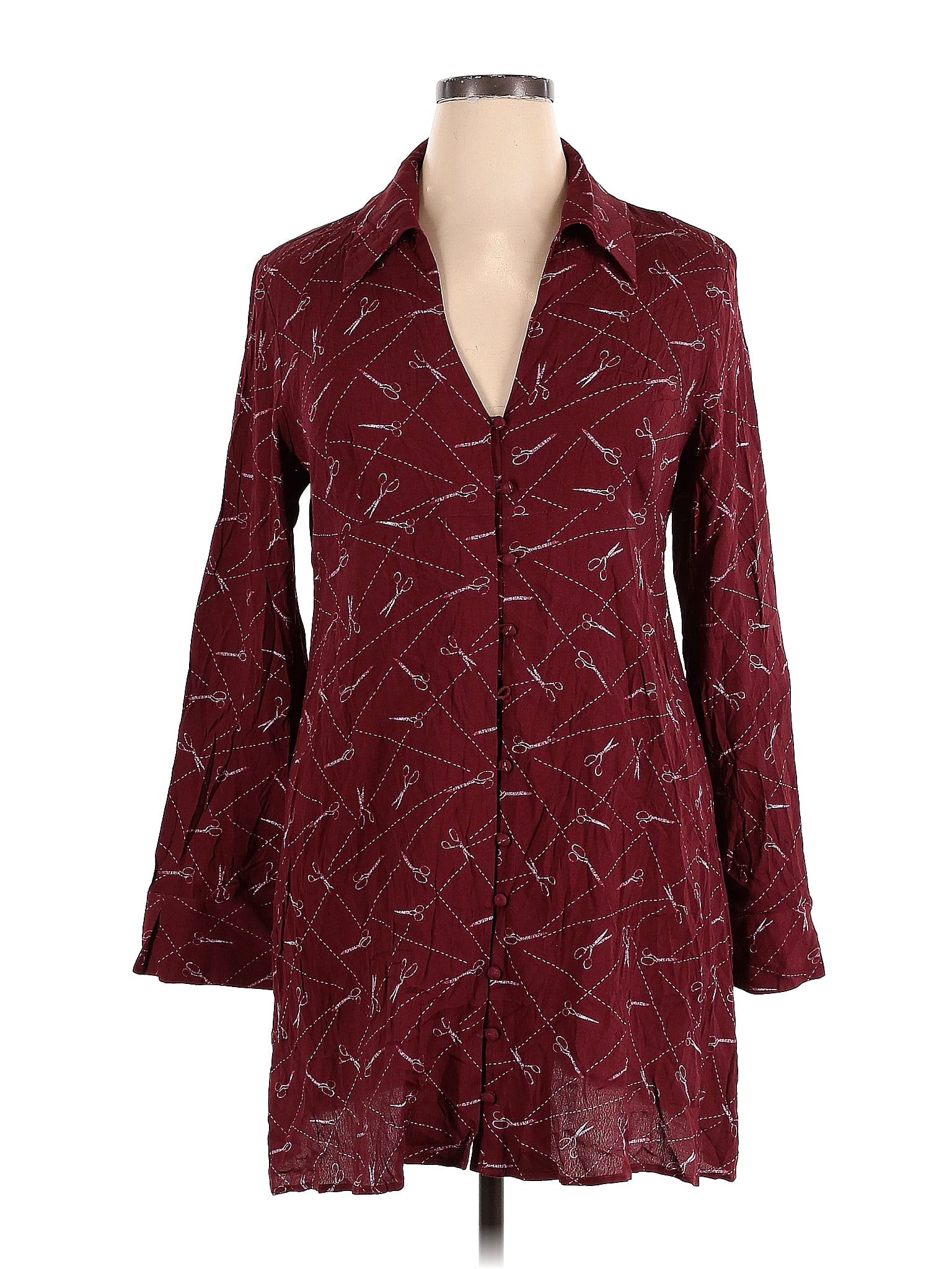 ModCloth Maroon Burgundy Casual Dress Size 16 - 20% off | ThredUp
