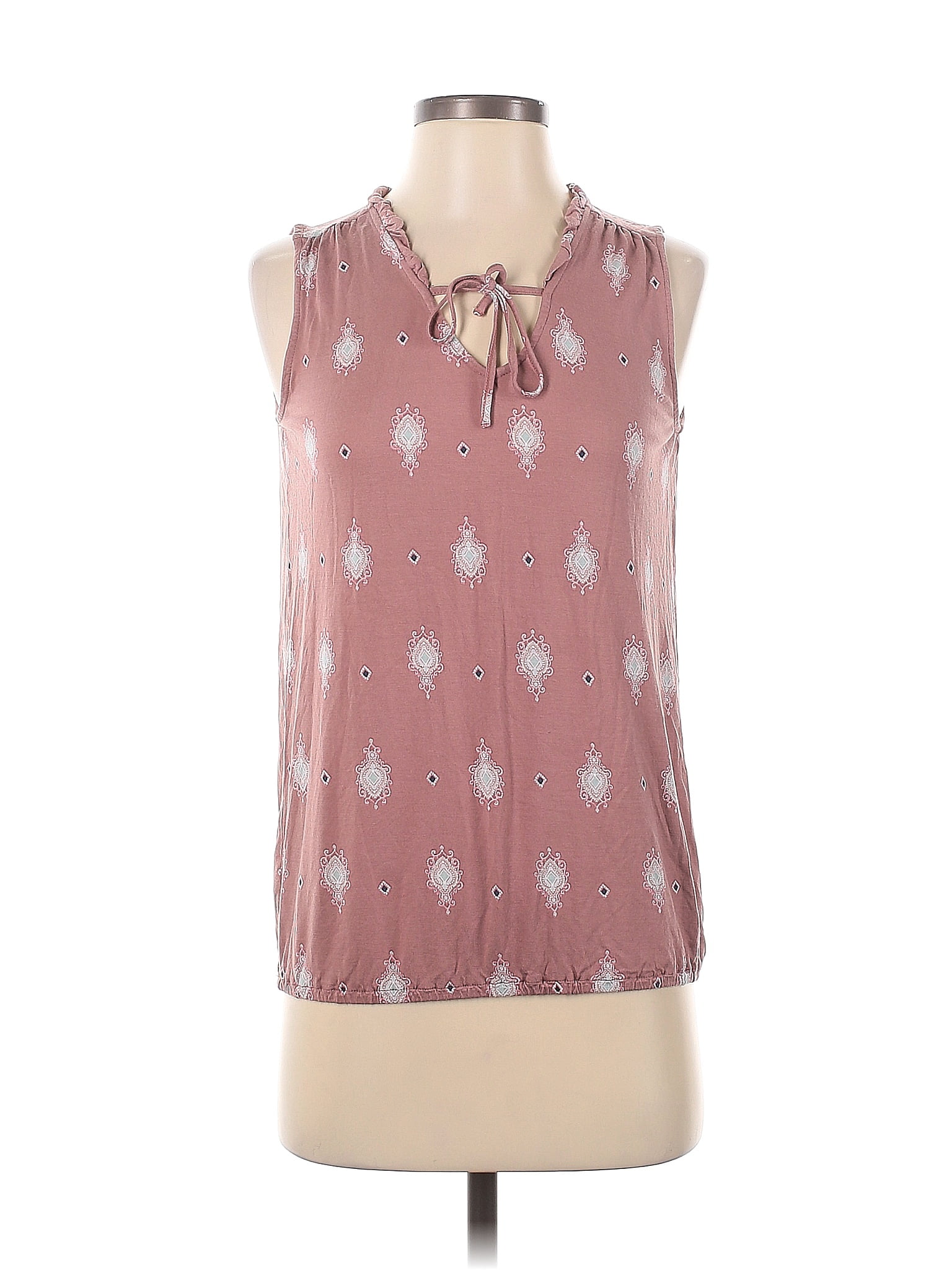Ann Taylor Loft Outlet 100 Rayon Pink Sleeveless Top Size Xs 62 Off