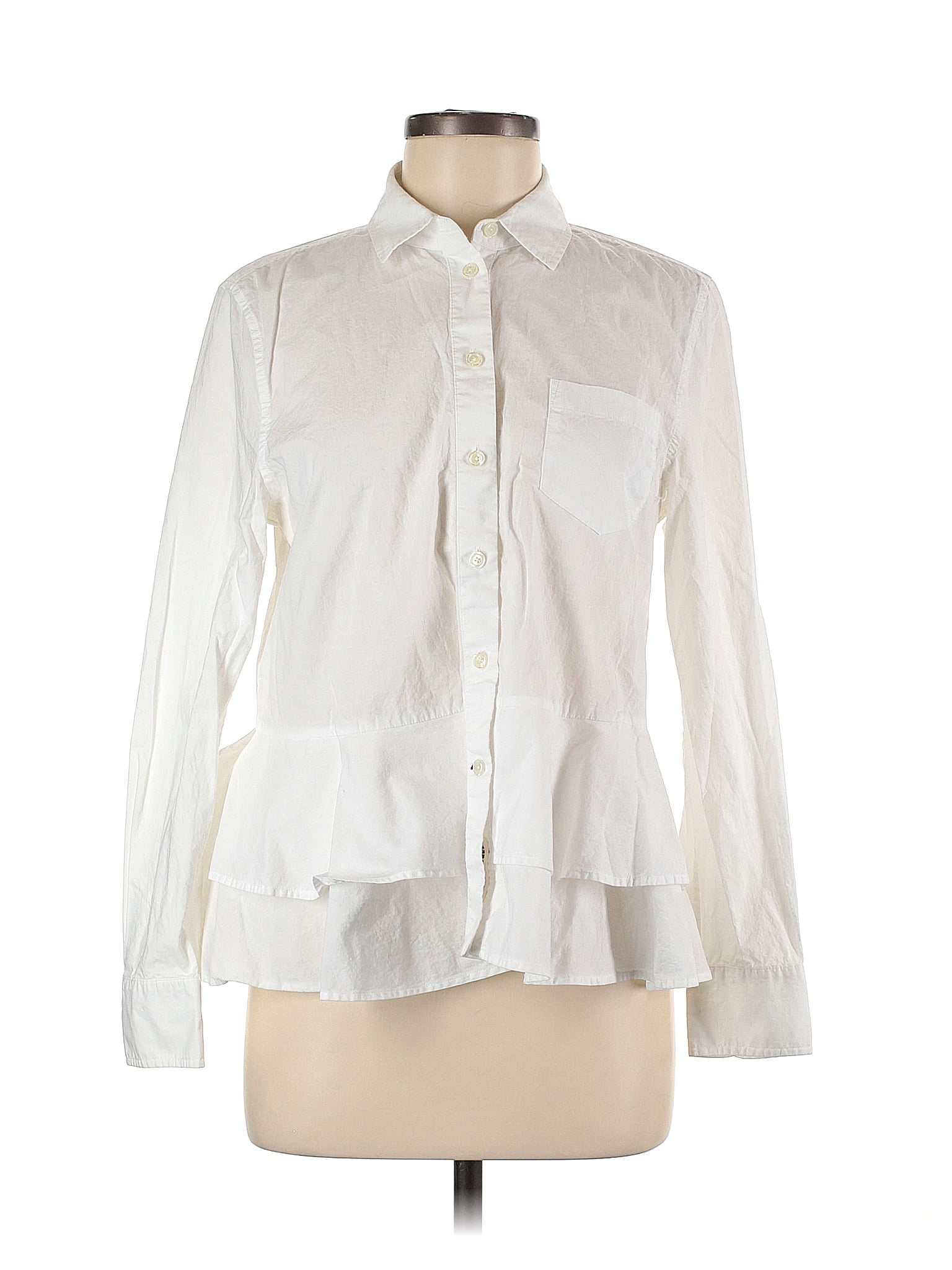 Broome Street Kate Spade New York White Ivory Long Sleeve Button-Down ...