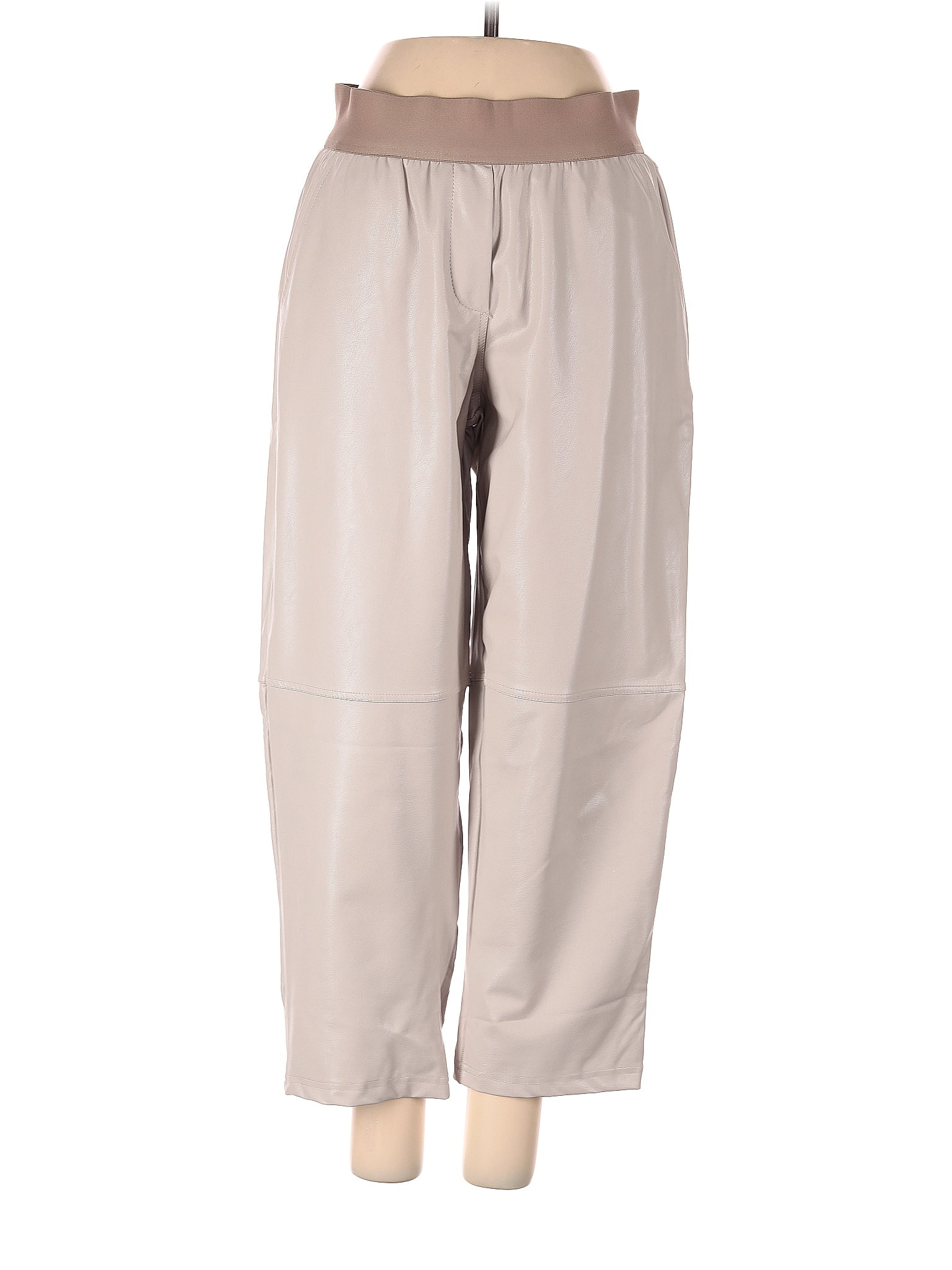 Lola & Sophie Solid Tan Faux Leather Pants Size 2 - 83% off | ThredUp