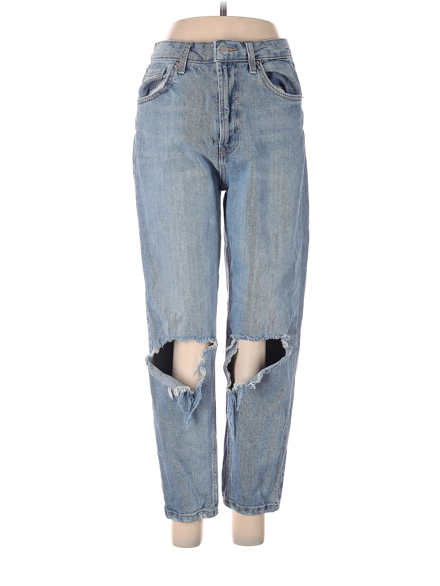 Wild Fable Solid Blue Jeans Size 8 - 37% off | ThredUp